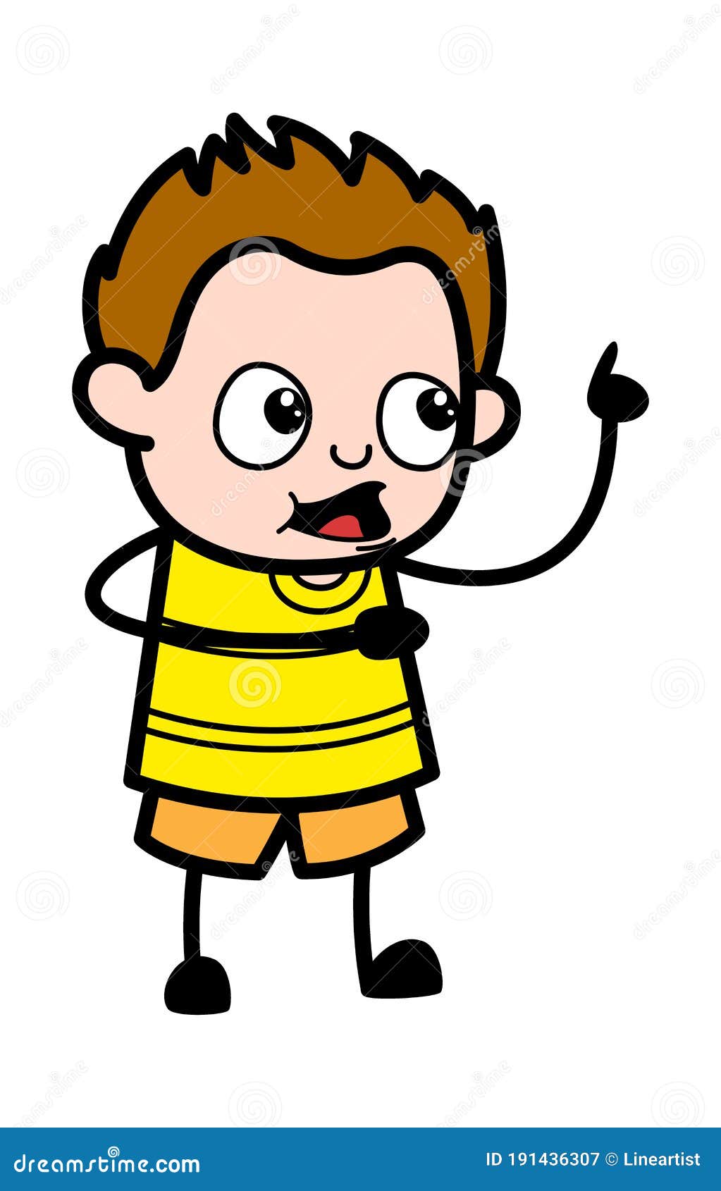 Cartoon Young Boy Communicating Stock Illustration - Illustration of ...
