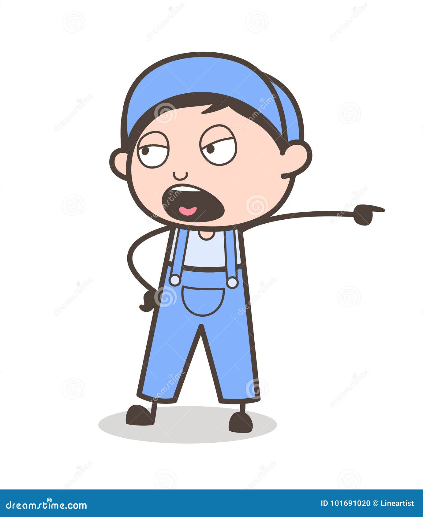 Cartoon Young Boy Shouting Expression Vector Illustration Stock ...