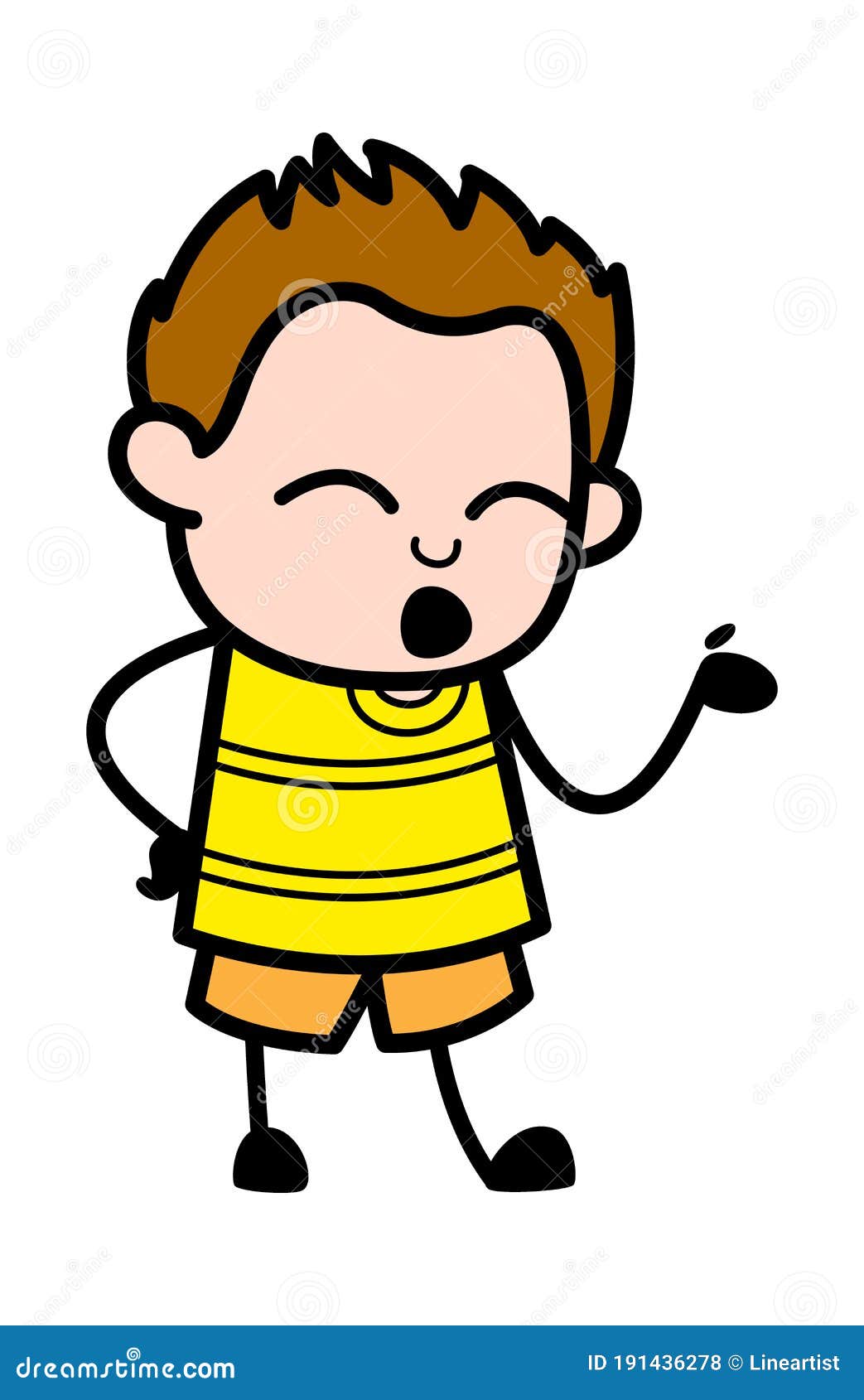 Cartoon Young Boy Speaking stock illustration. Illustration of teen ...