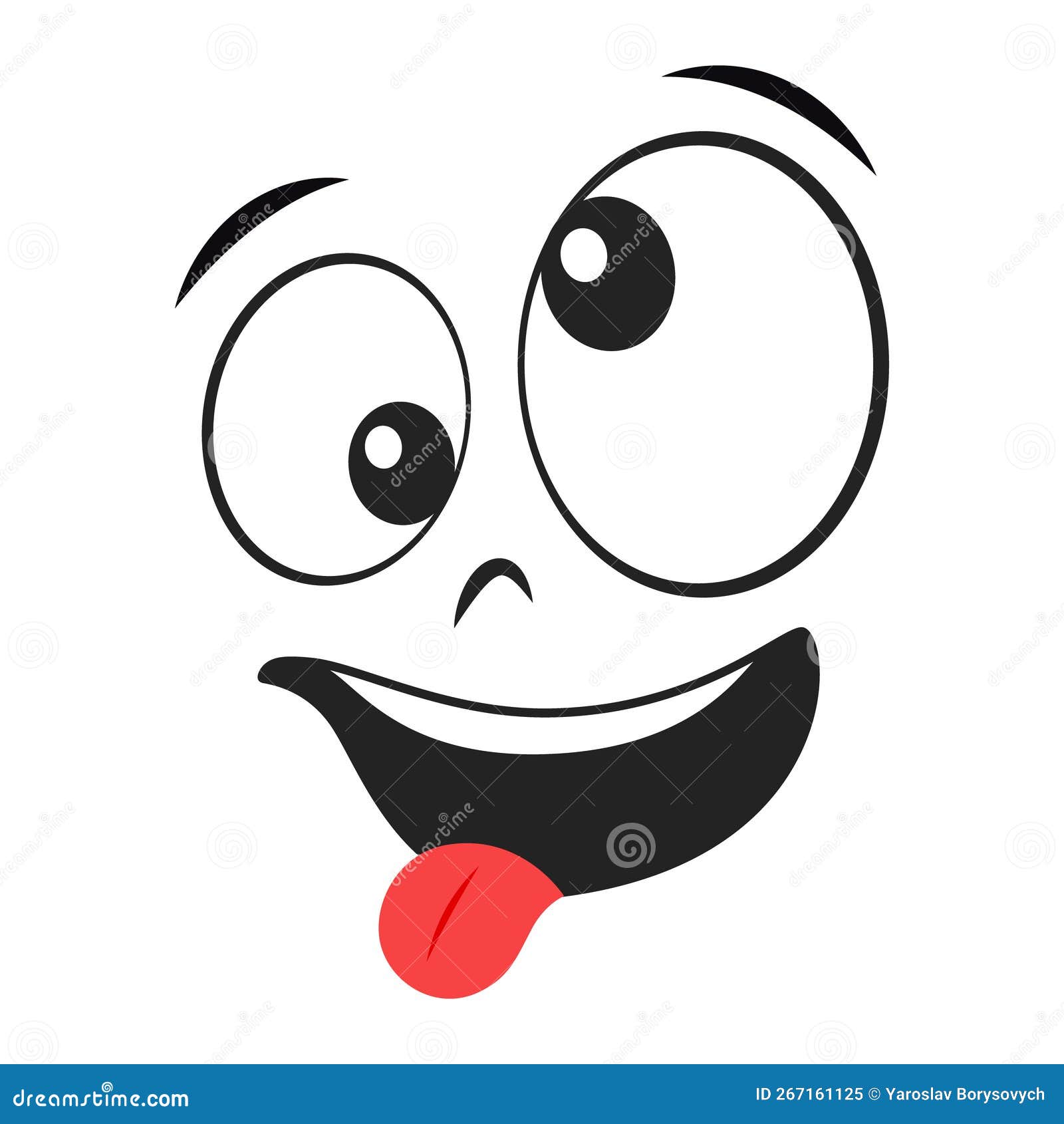 Zany Face Emoji Concept Line Editable Vector, Concept Icon. Zany Face ...