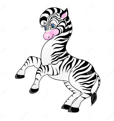 Cartoon zebra stock vector. Illustration of neigh, cheerful - 26567861