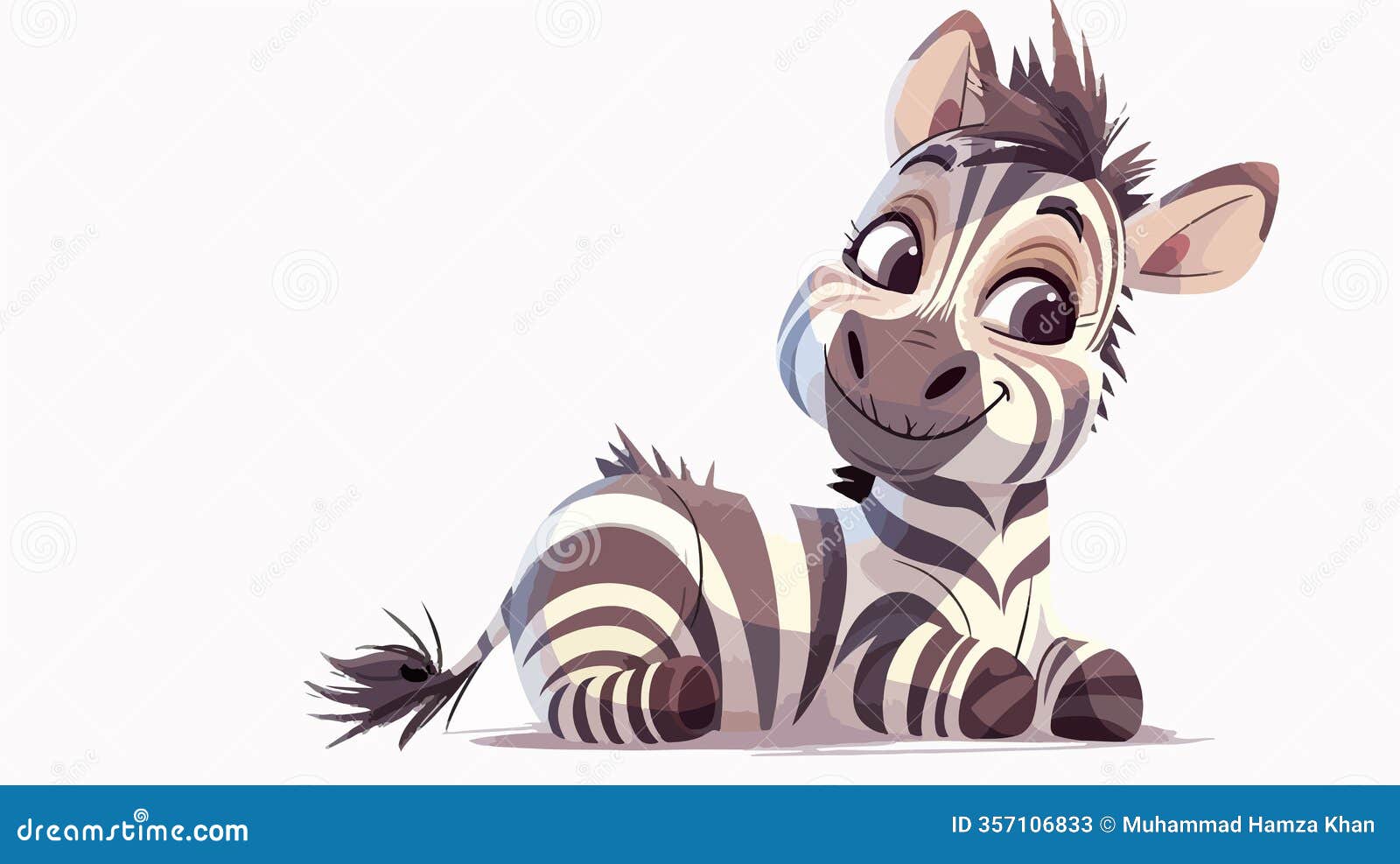 Cartoon Zebra Animation Vector Illustration for Creative Designs and ...