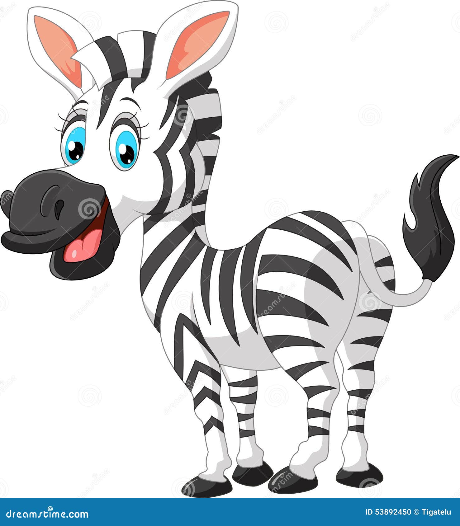 Cartoon zebra fun stock vector. Illustration of cartoon - 53892450