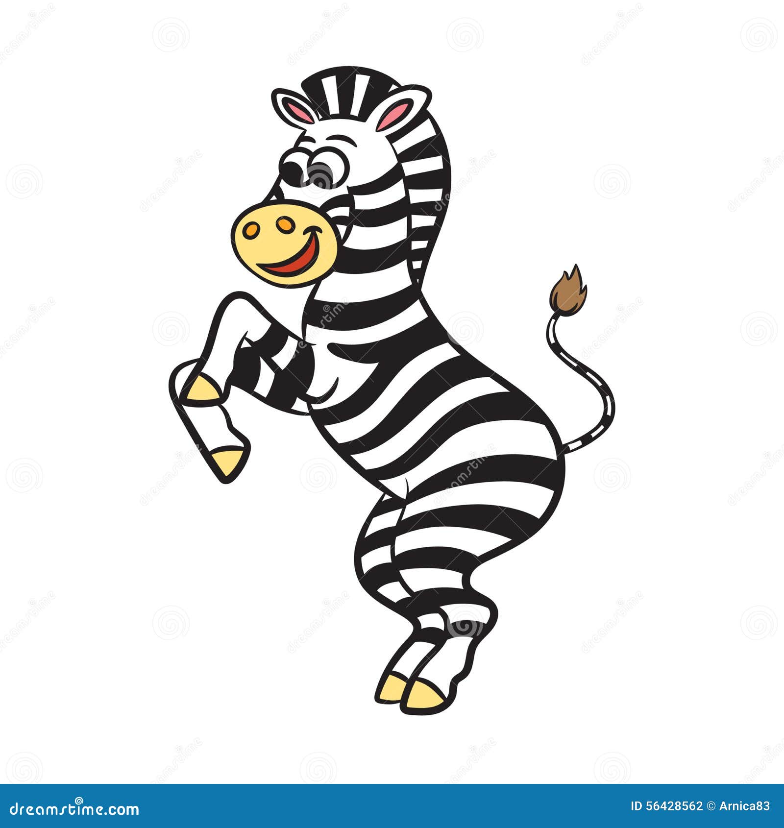 Cartoon Zebra Stock Vector - Image: 56428562
