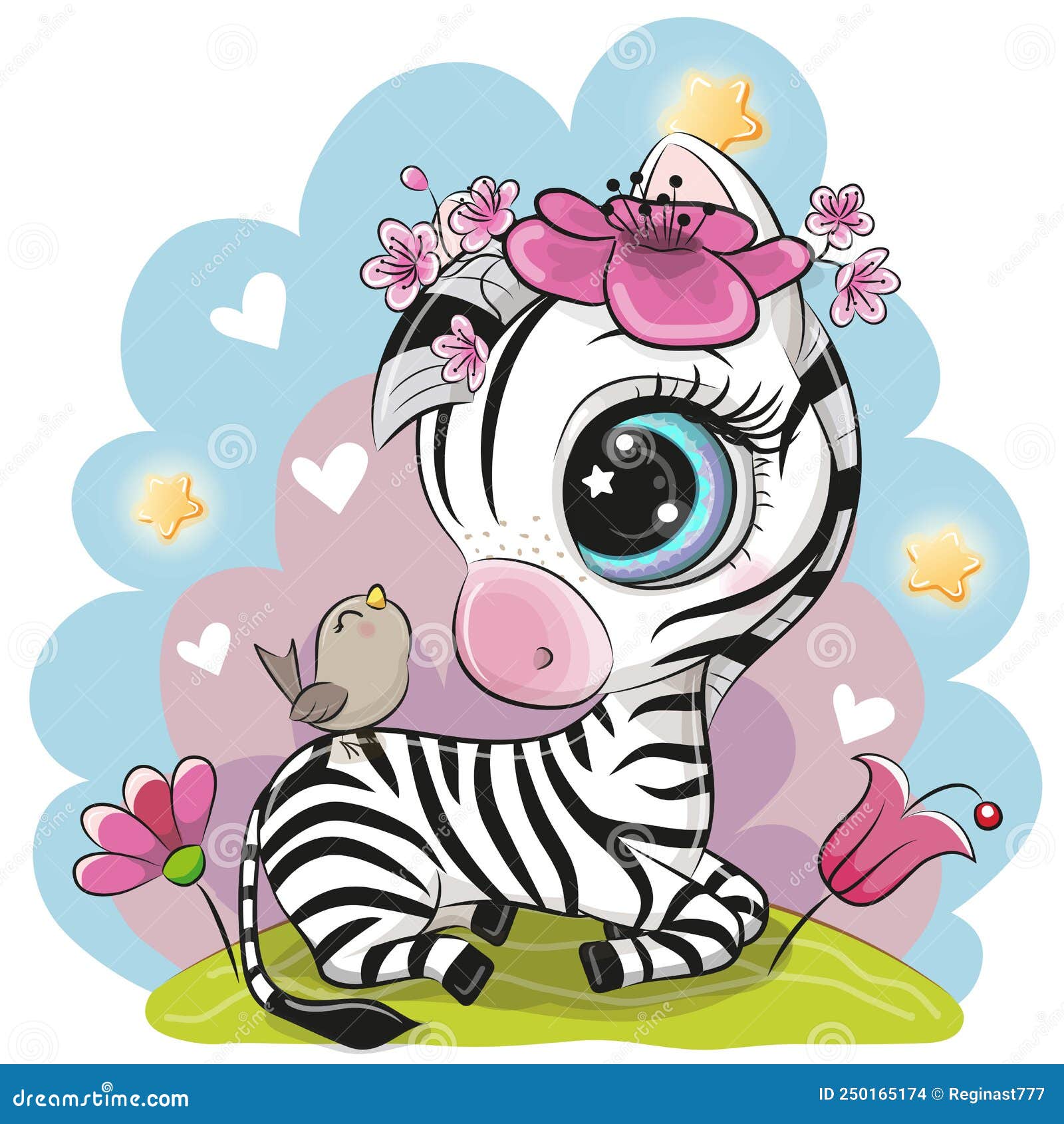 Cartoon Zebra Vector Illustration | CartoonDealer.com #56428562