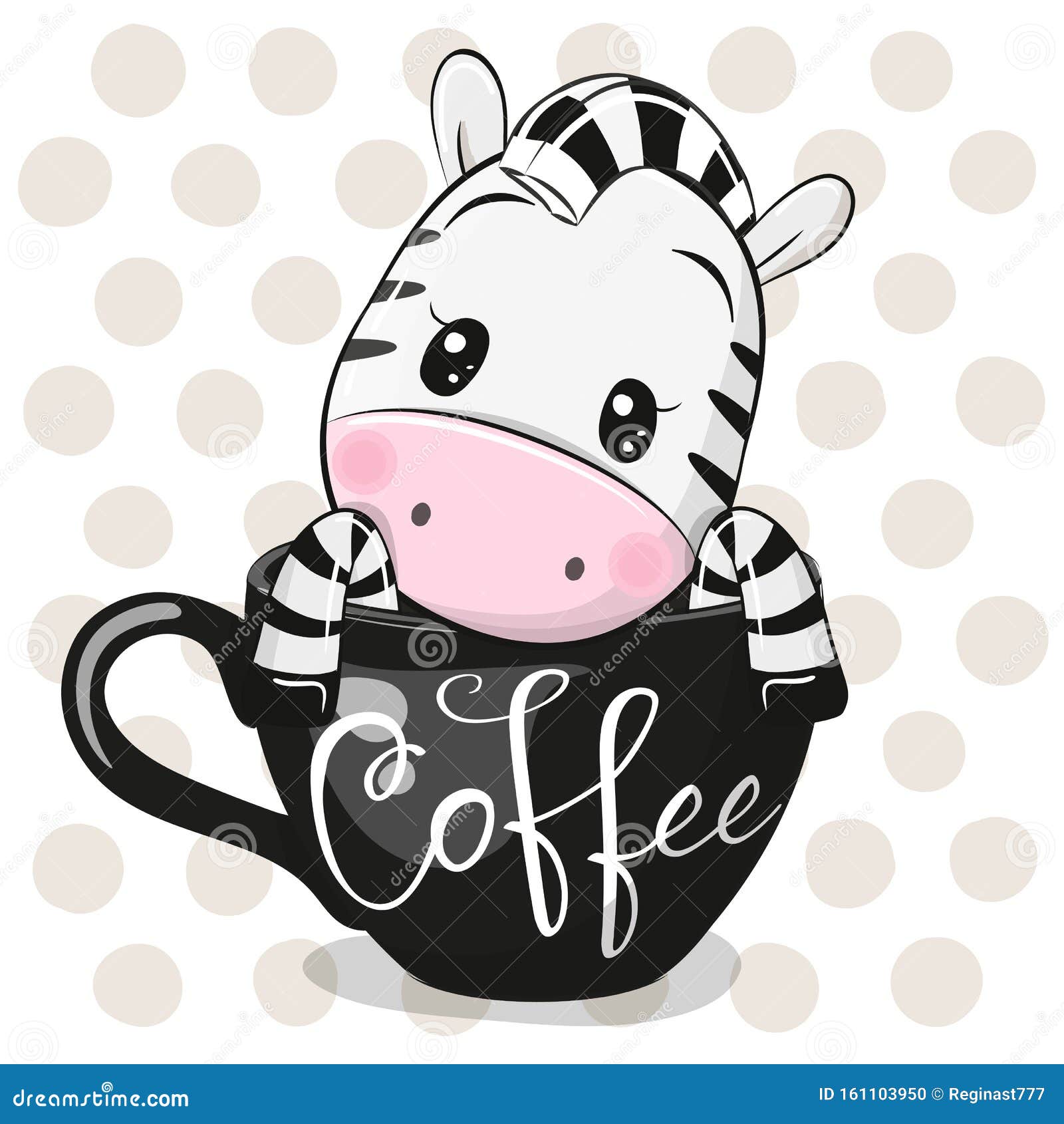 Cartoon Zebra is Sitting in a Cup of Coffee Stock Vector - Illustration ... Cartoon Zebra is Sitting in a Cup of Coffee Stock Vector - Illustration ...