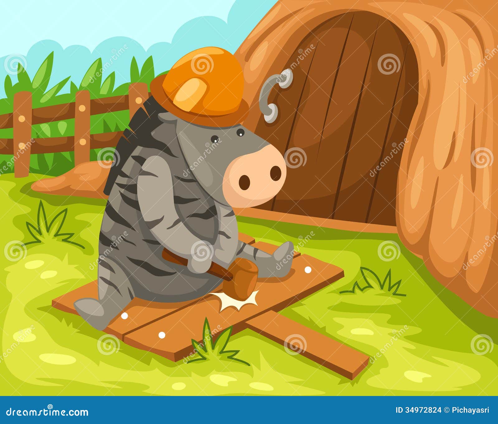 Cartoon Zebra And Zebu. Alphabet Tracing Worksheet: Writing A-Z Vector ...