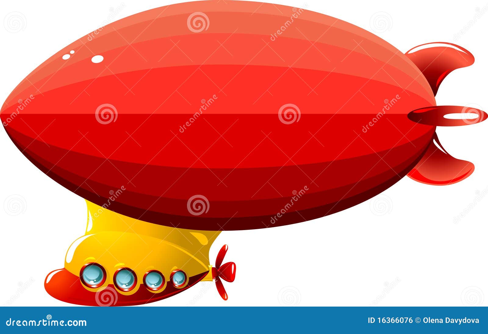 Cartoon zeppelin stock vector. Illustration of blimp - 16366076