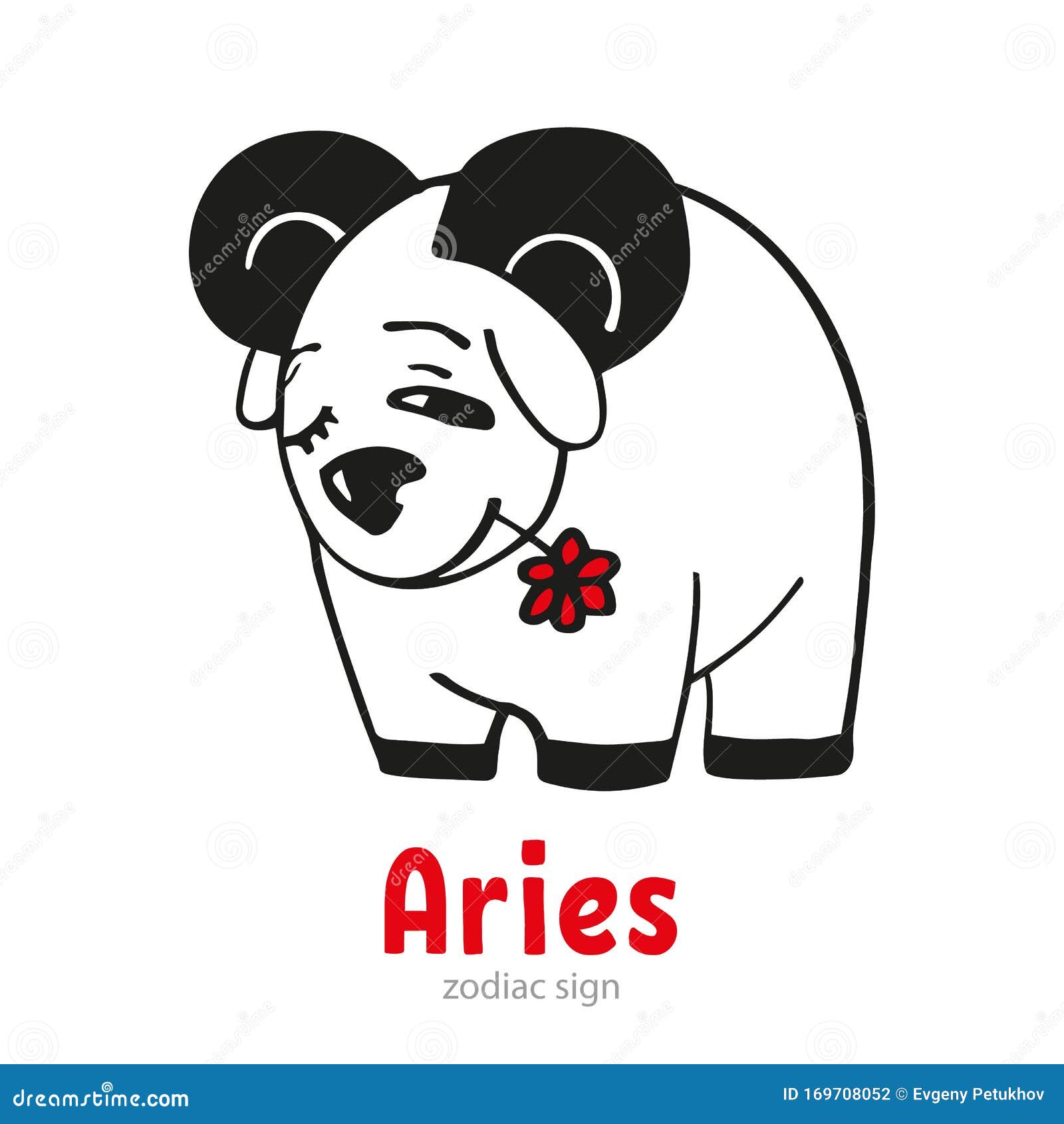 Cartoon Zodiac Sign Aries Vector Vektor Abbildung - Illustration von ...