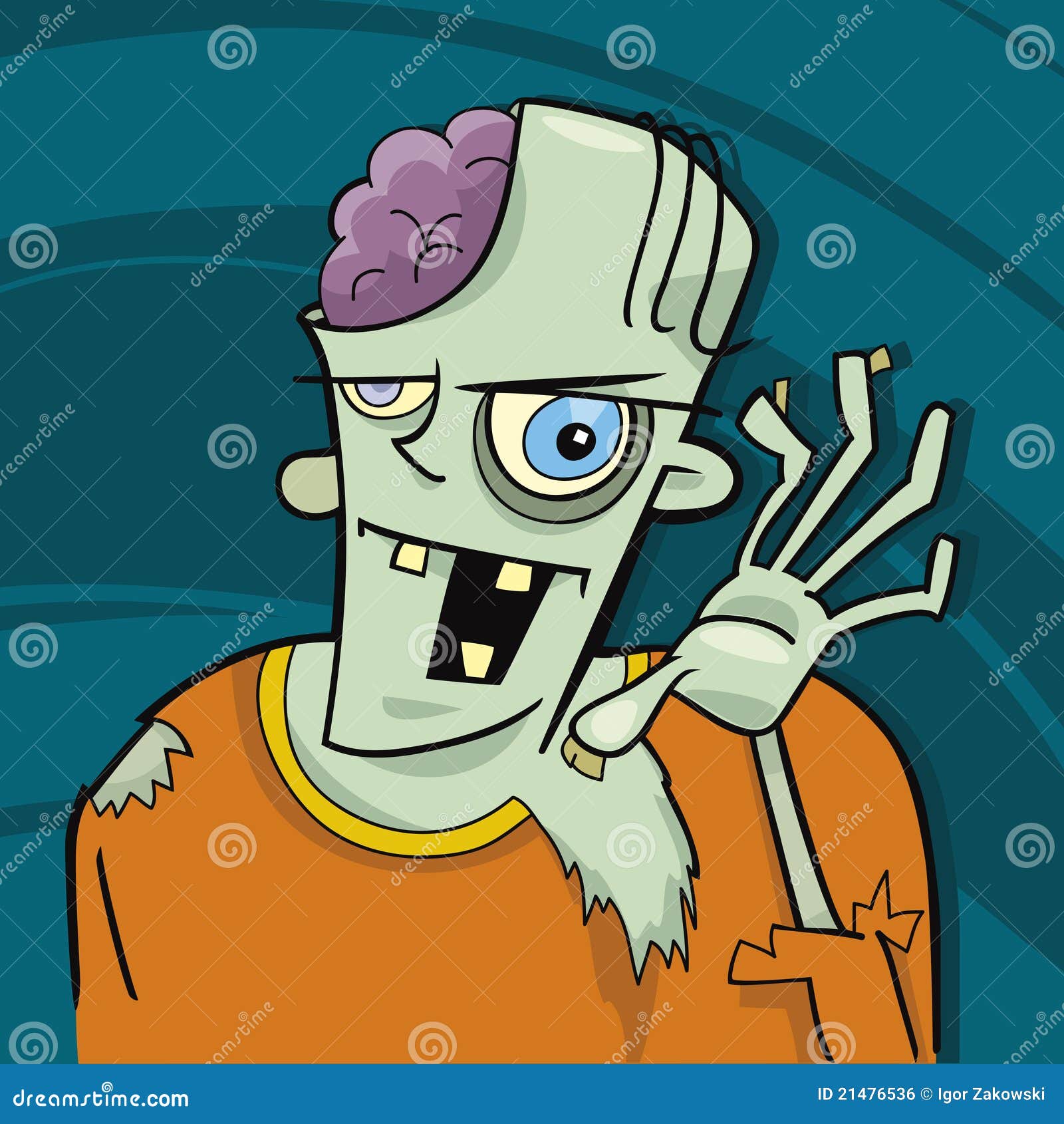 Cartoon zombie stock vector. Illustration of demon, fantasy - 21476536