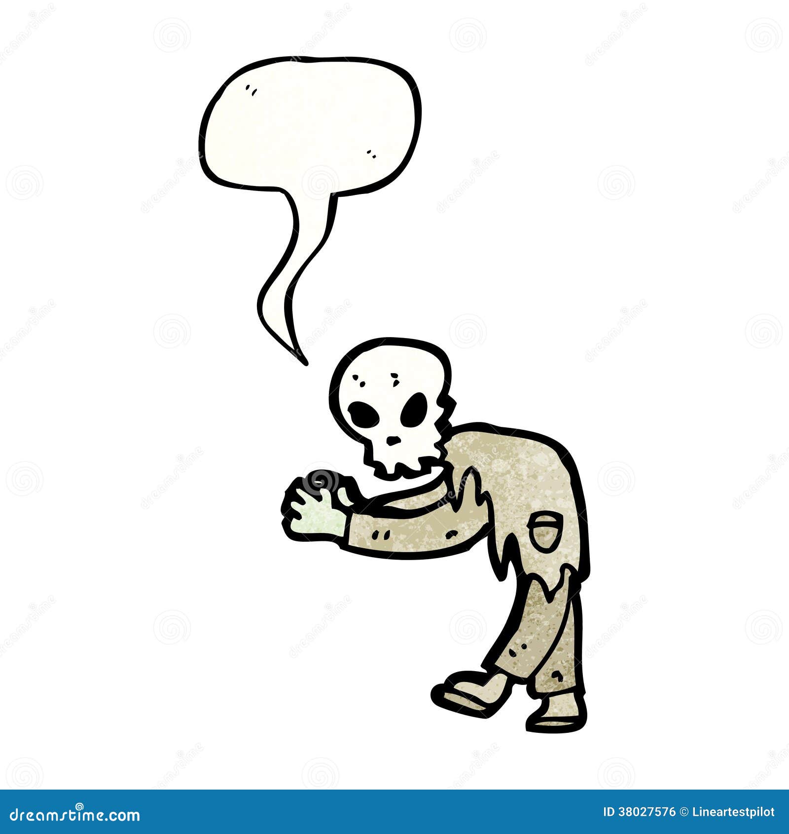 Cartoon zombie stock vector. Illustration of drawn, cheerful - 38027576