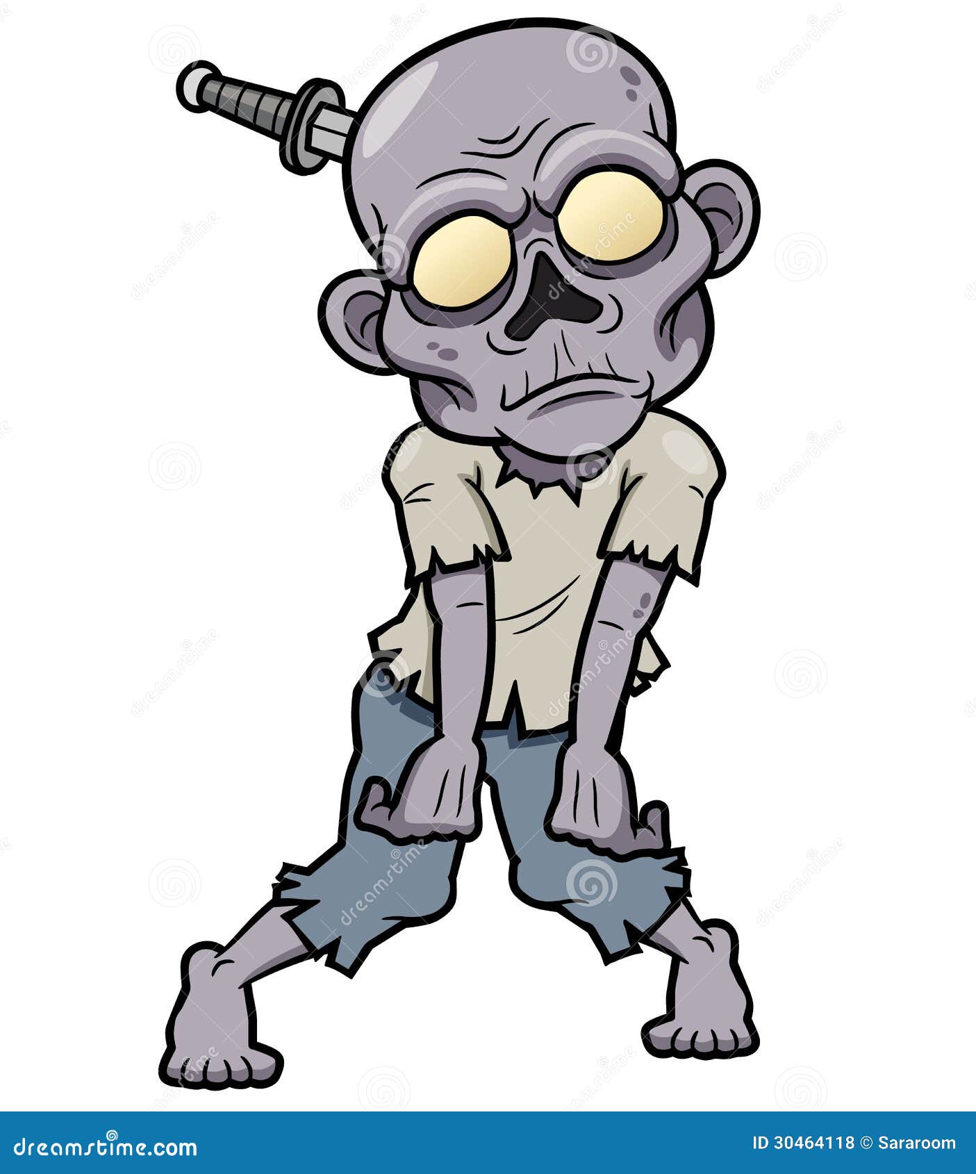 Cartoon Zombie Making A Grabbing Movement | CartoonDealer.com #28566035