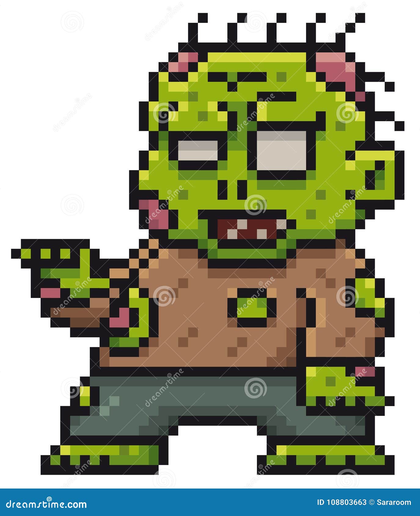 Zombie Pixel Art Pattern Seamless. Pixelated Zombi Background. 8 Bit ...