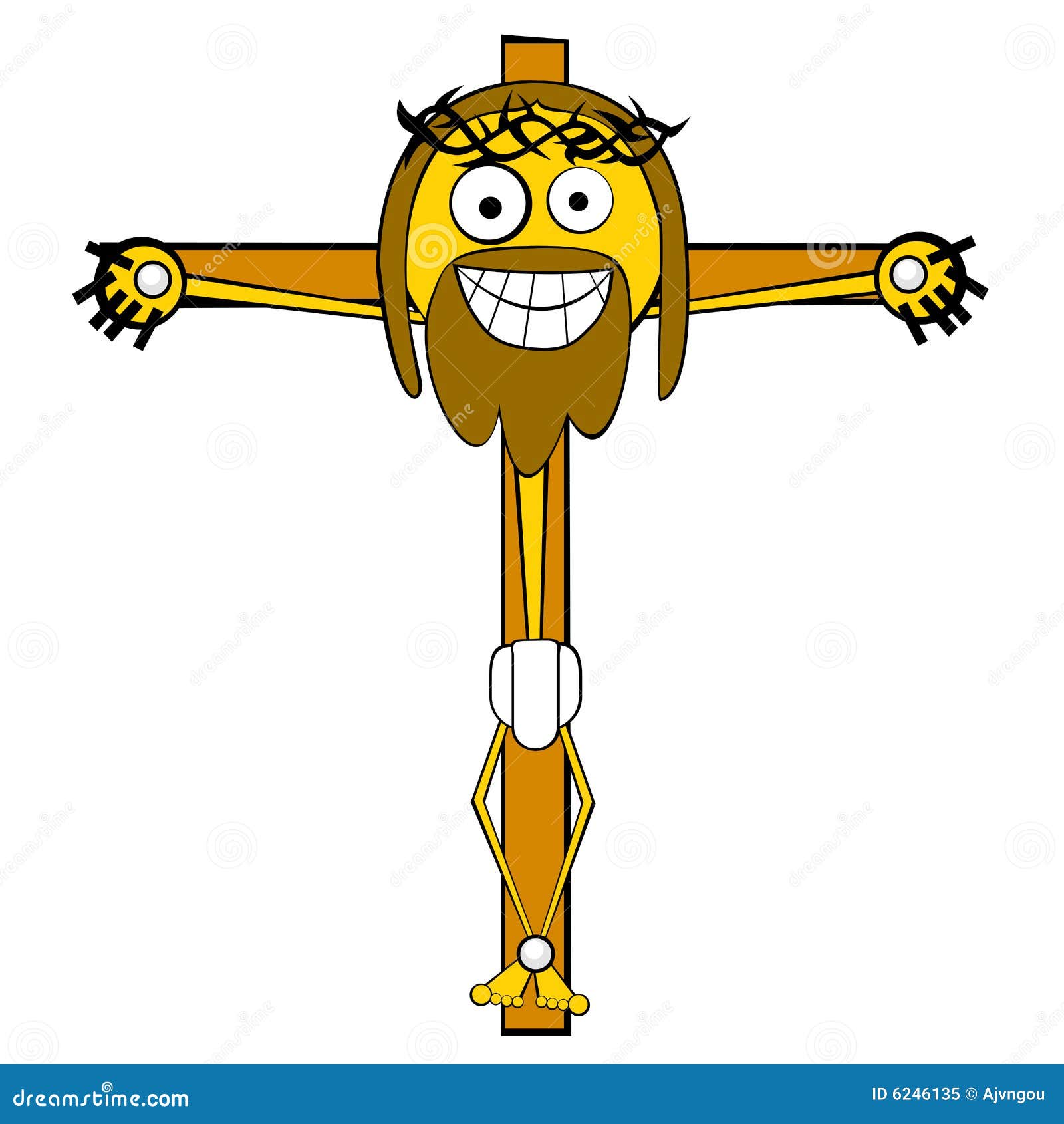 Cartooned Jesus In The Cross Royalty-Free Stock Photo | CartoonDealer ...