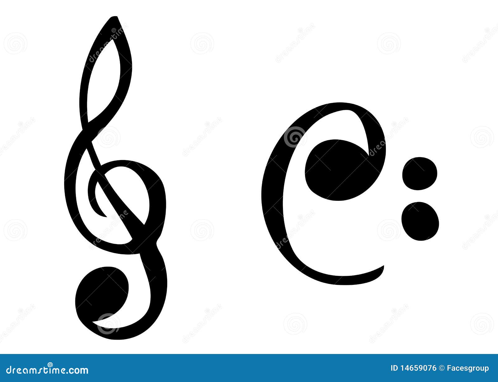 Cartoonish music symbols stock vector. Illustration of melody - 14659076