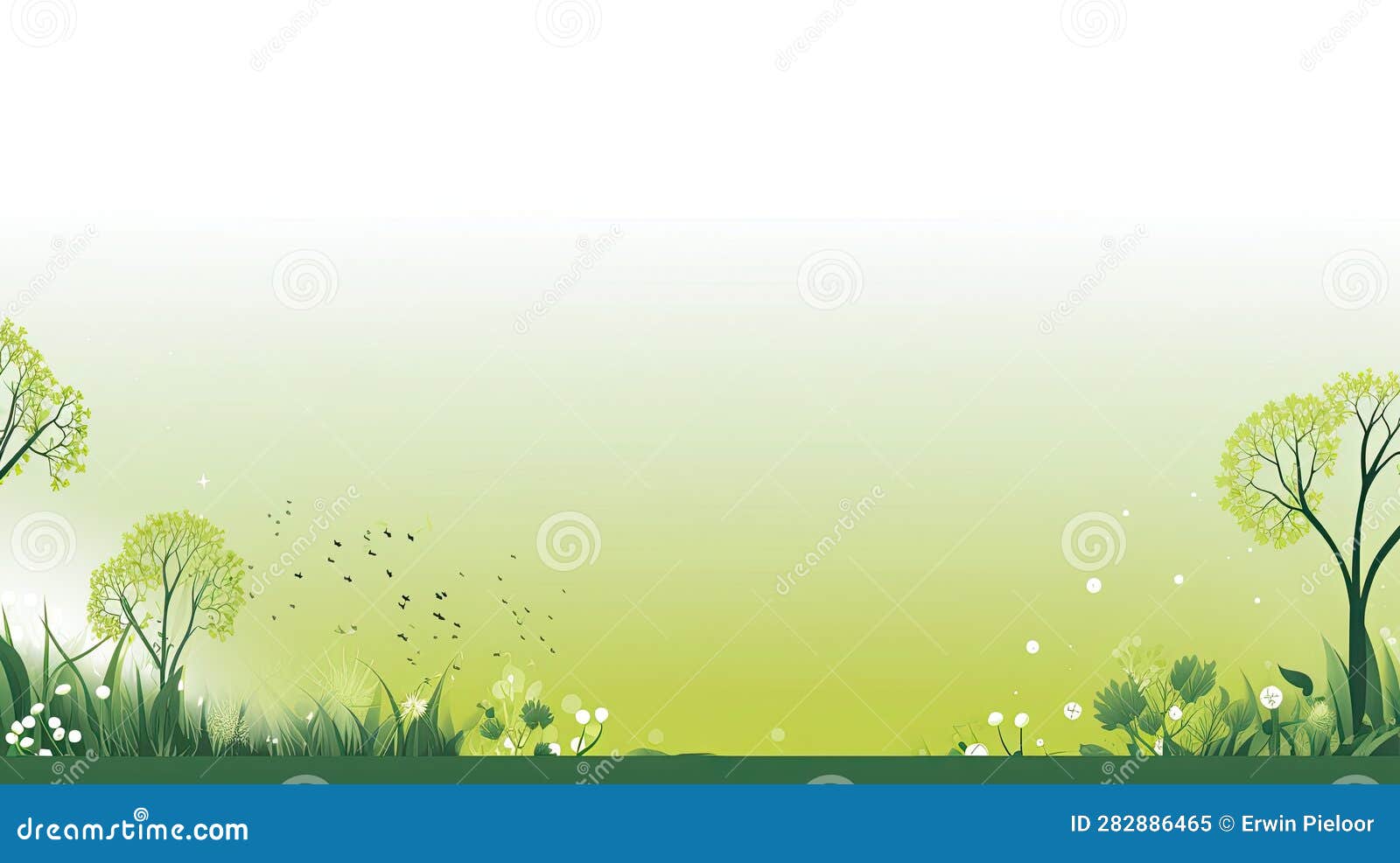 Cartoonish Nature Scene for Desktop Stock Illustration - Illustration ...