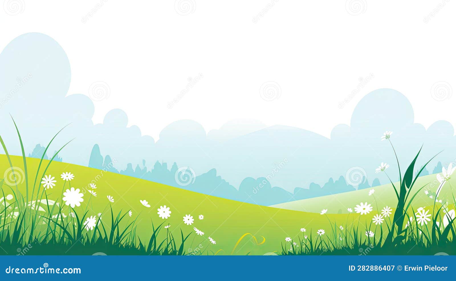 Cartoonish Panoramic View Illustration Stock Illustration ...