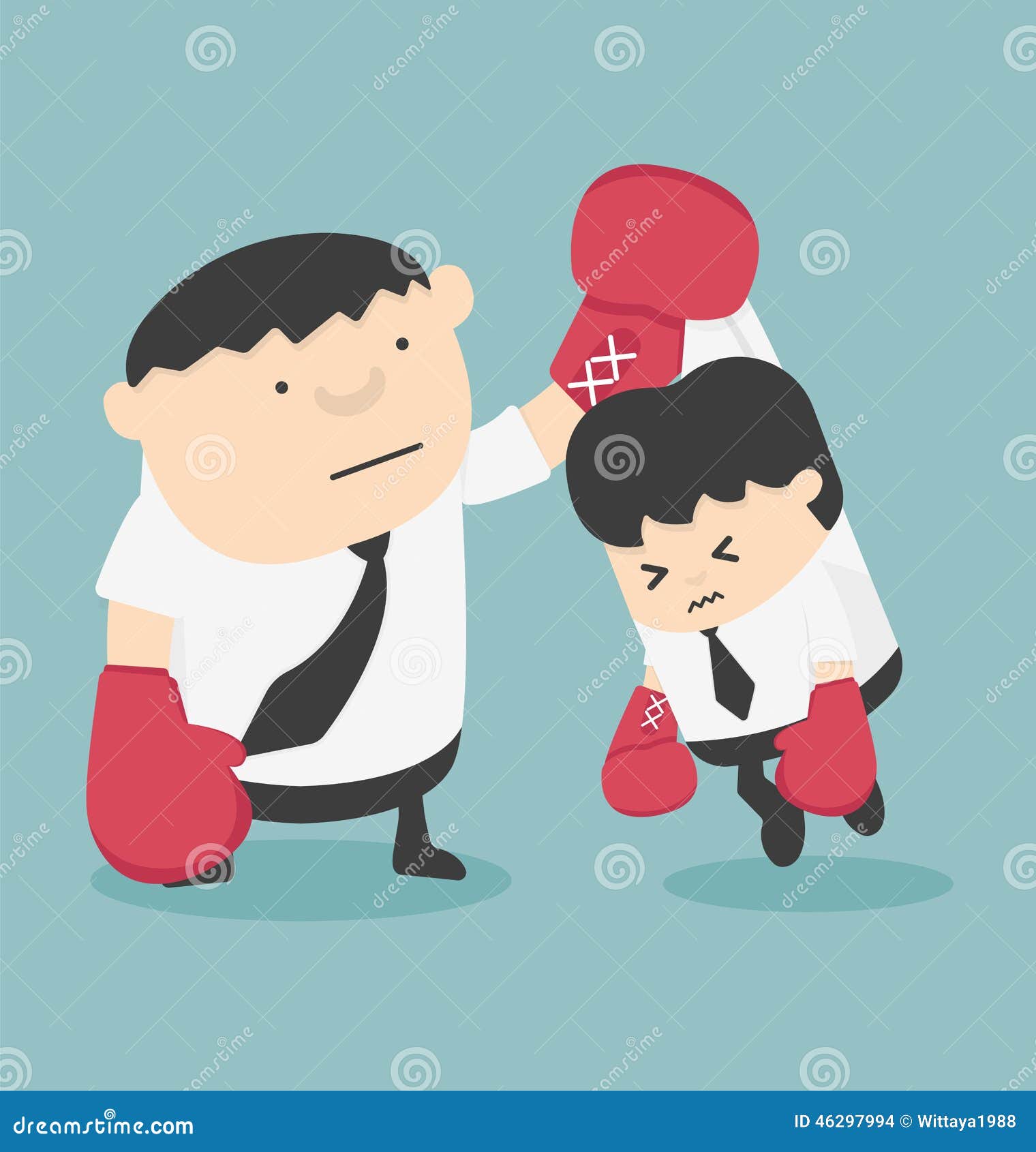 Cartoons Concepts Competition Fighting Stock Vector - Illustration of ...