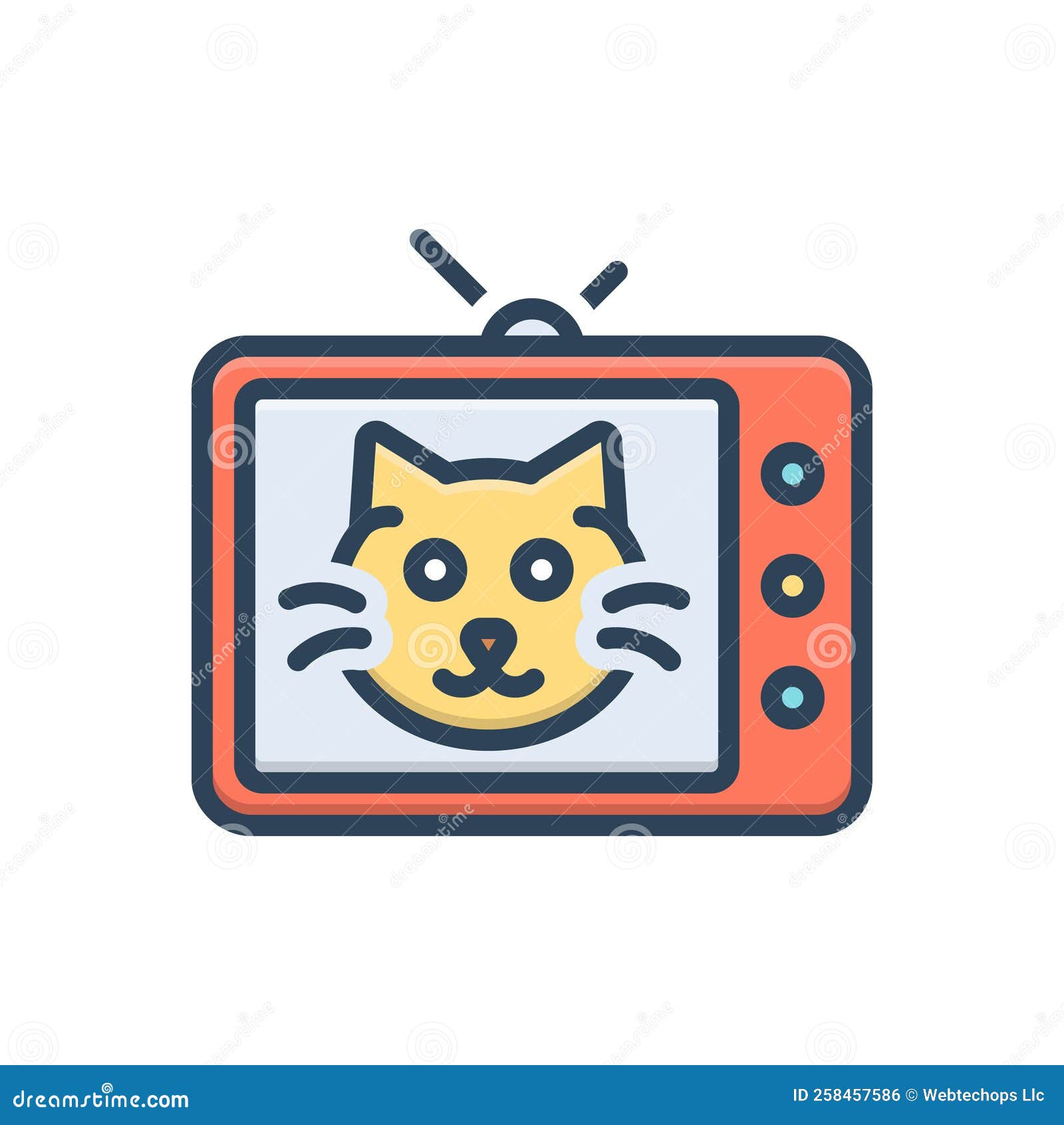 Color Illustration Icon for Cartoons, Tv and Broadcasting Stock Vector ...