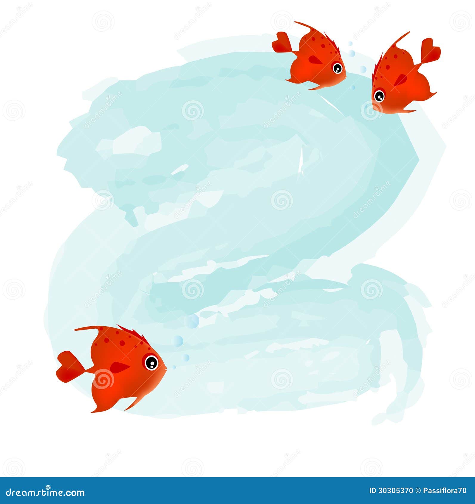 Red fishes stock vector. Illustration of aquarium, summer - 30305370