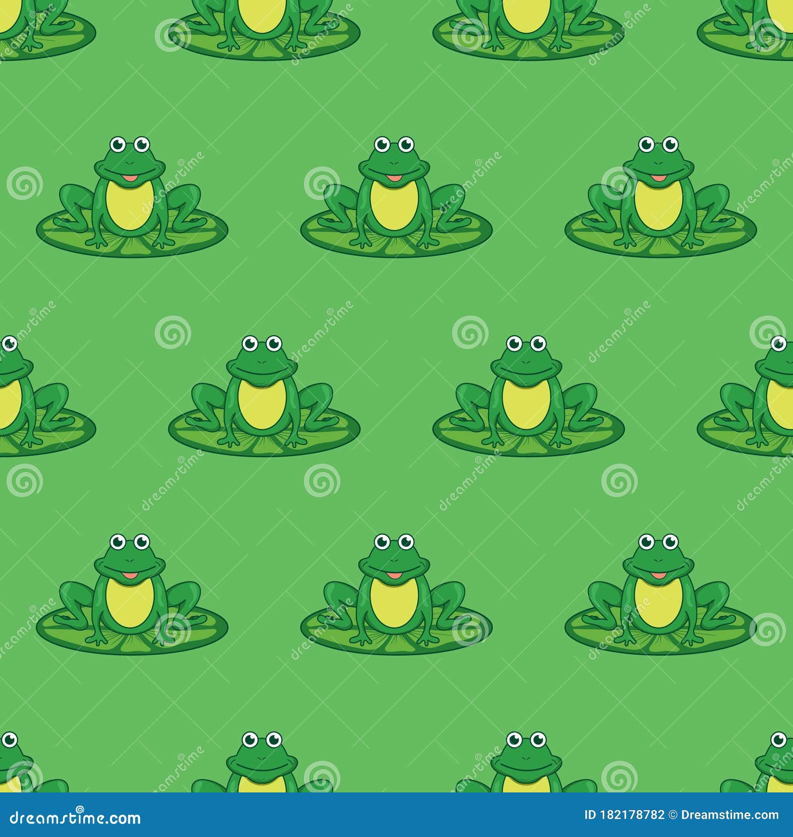 Cartooon Style of Frog Pattern Background Stock Vector - Illustration ...