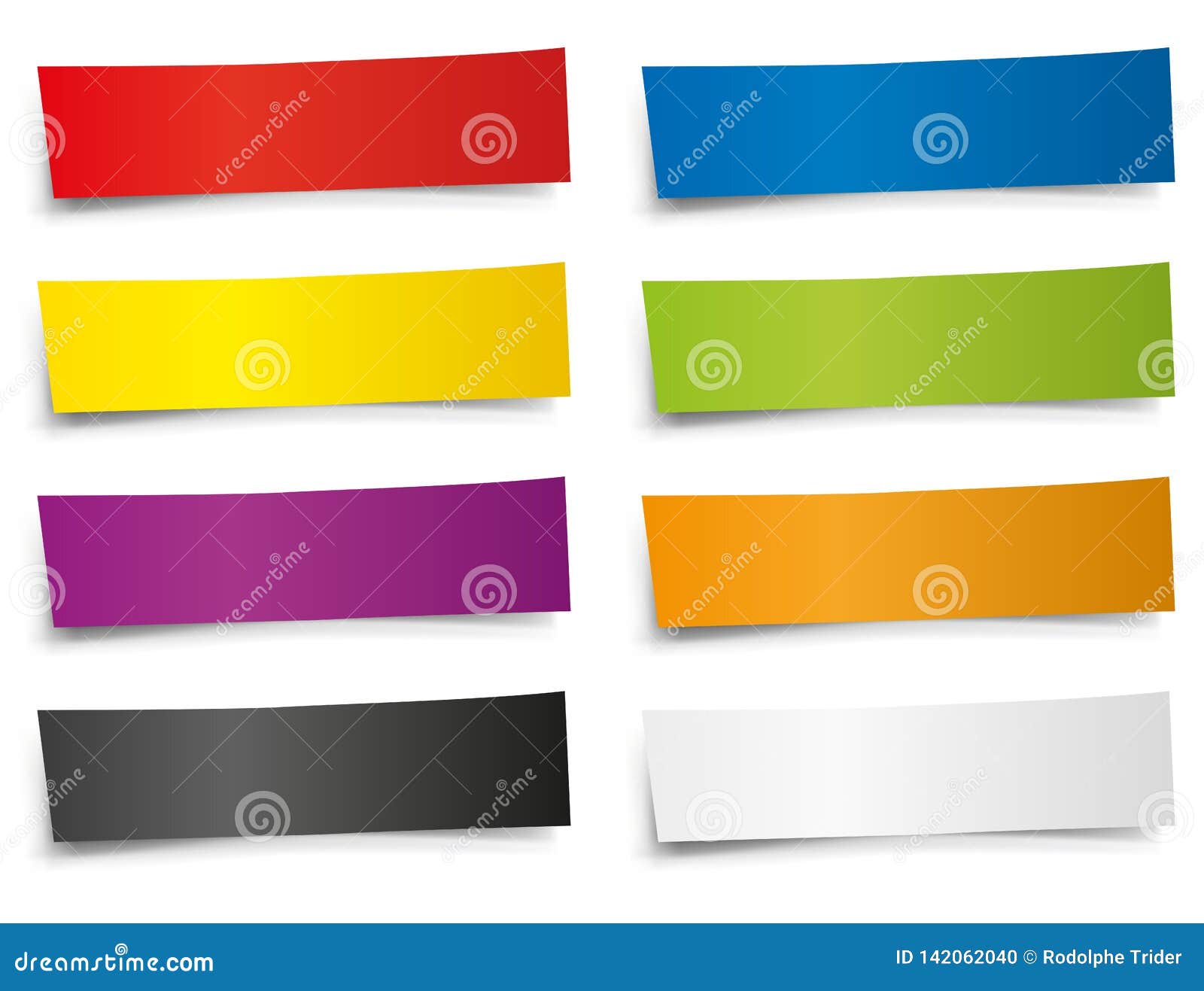 Multicolored Paper Cartridges for Writing Titrations. Stock Vector ...