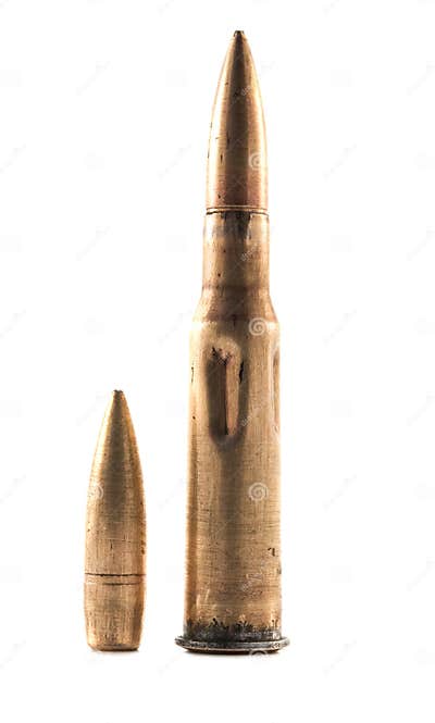 Cartridge and bullet stock photo. Image of close, metal - 19143754