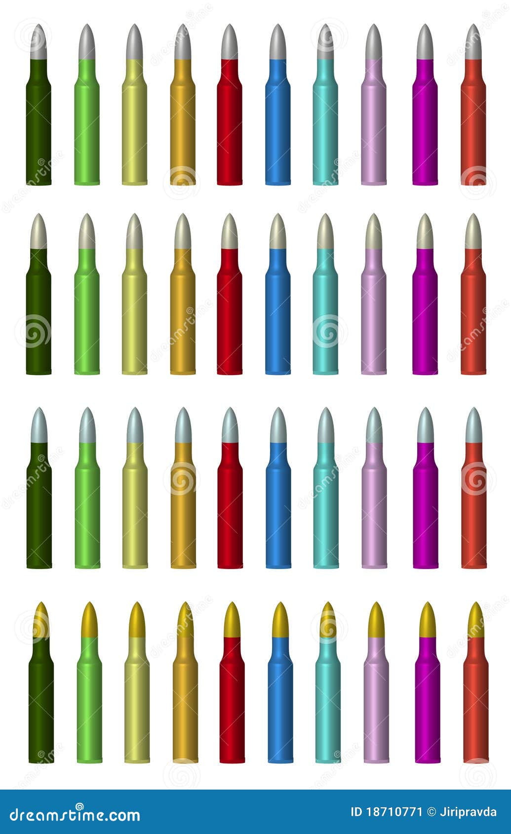 Cartridge case stock illustration. Illustration of firearm - 18710771