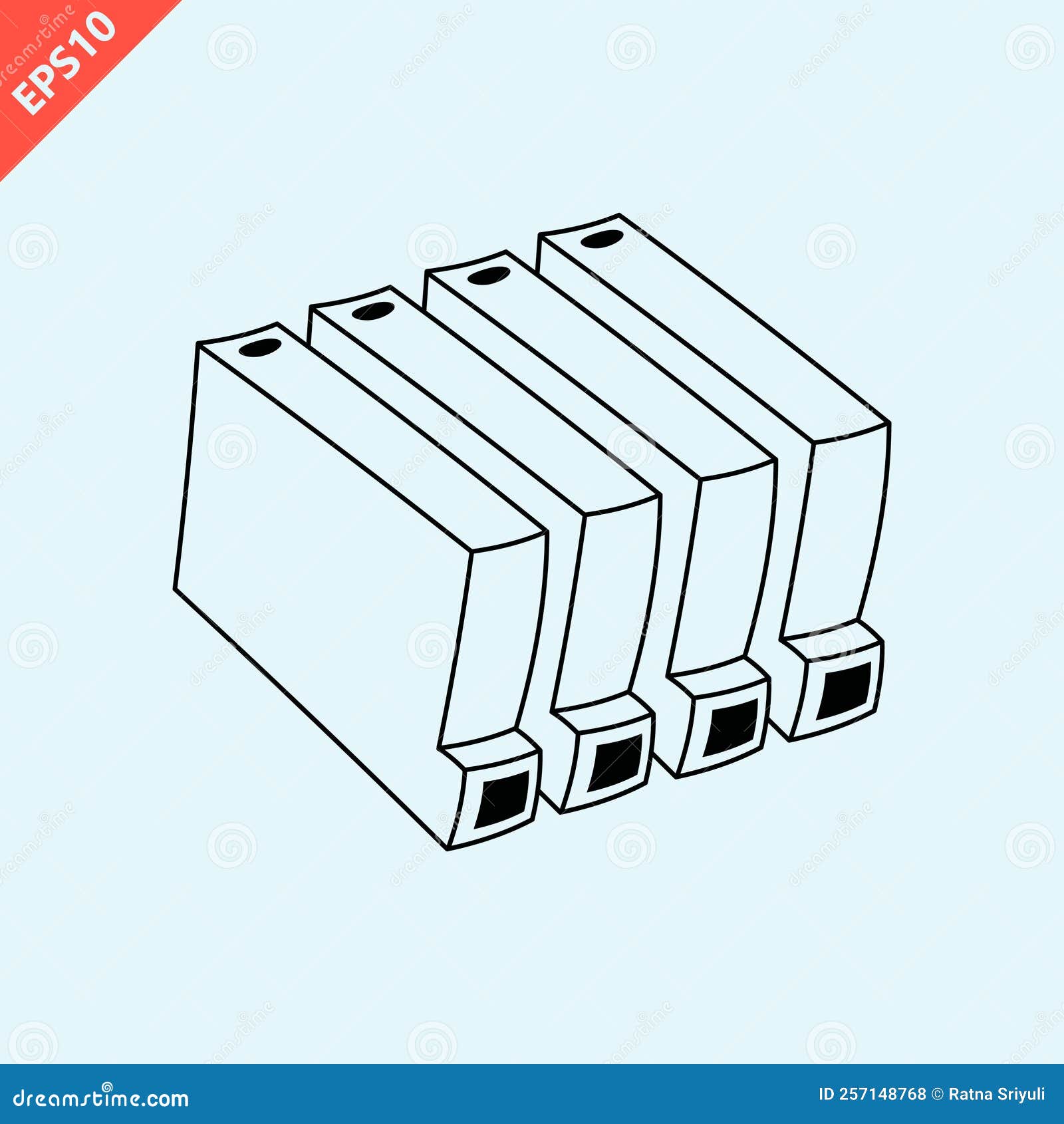 Cartridge Design Vector Flat Modern Isolated Illustration Template ...