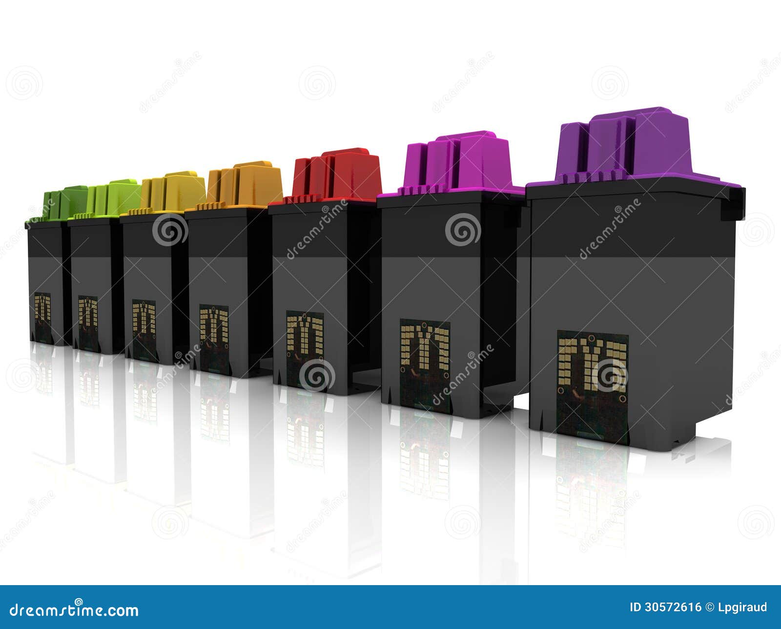 Cartridges alignment stock illustration. Illustration of computer ...