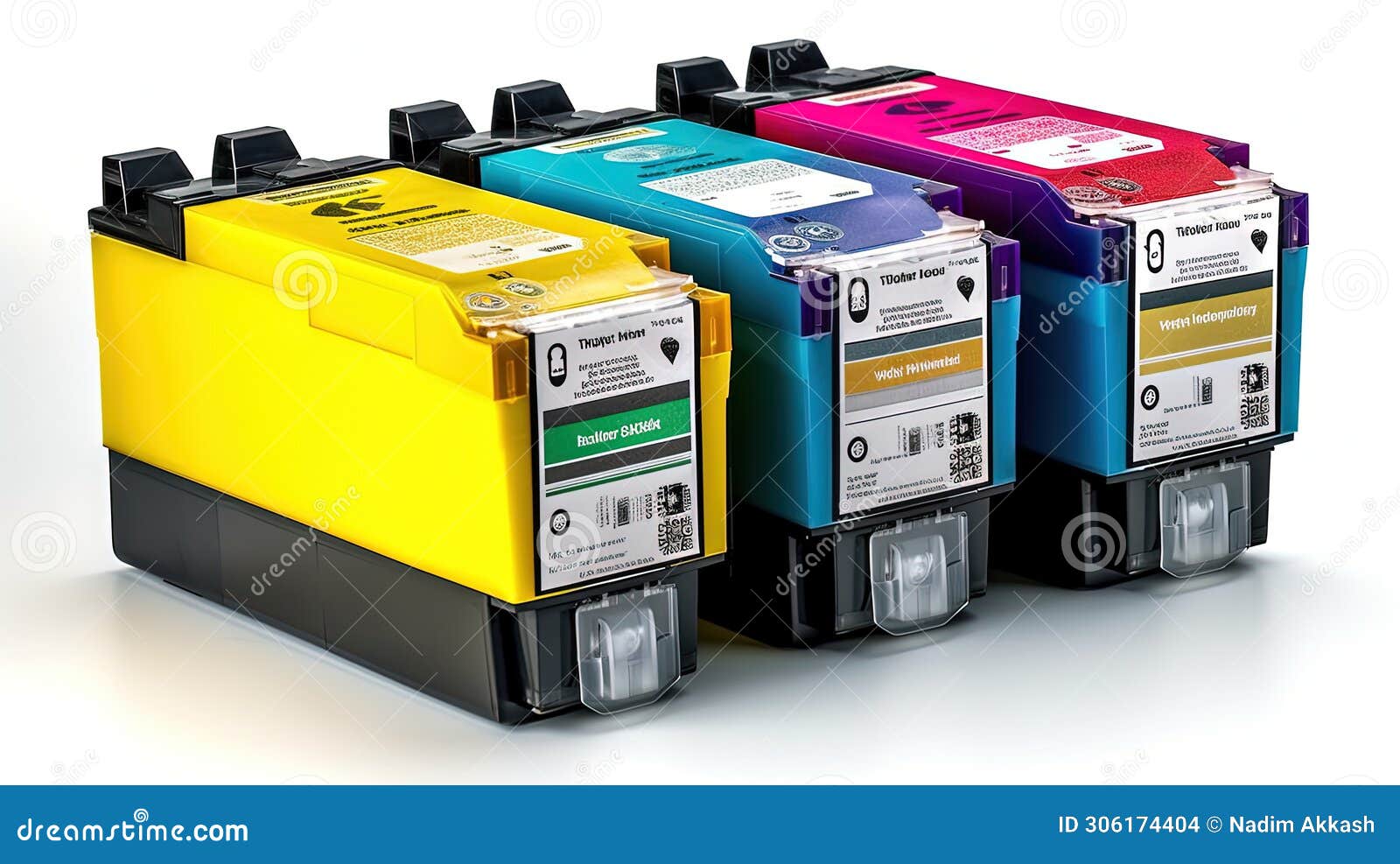 Cartridges for Colour Inkjet Printer. CMYK. Generative Ai Stock ...