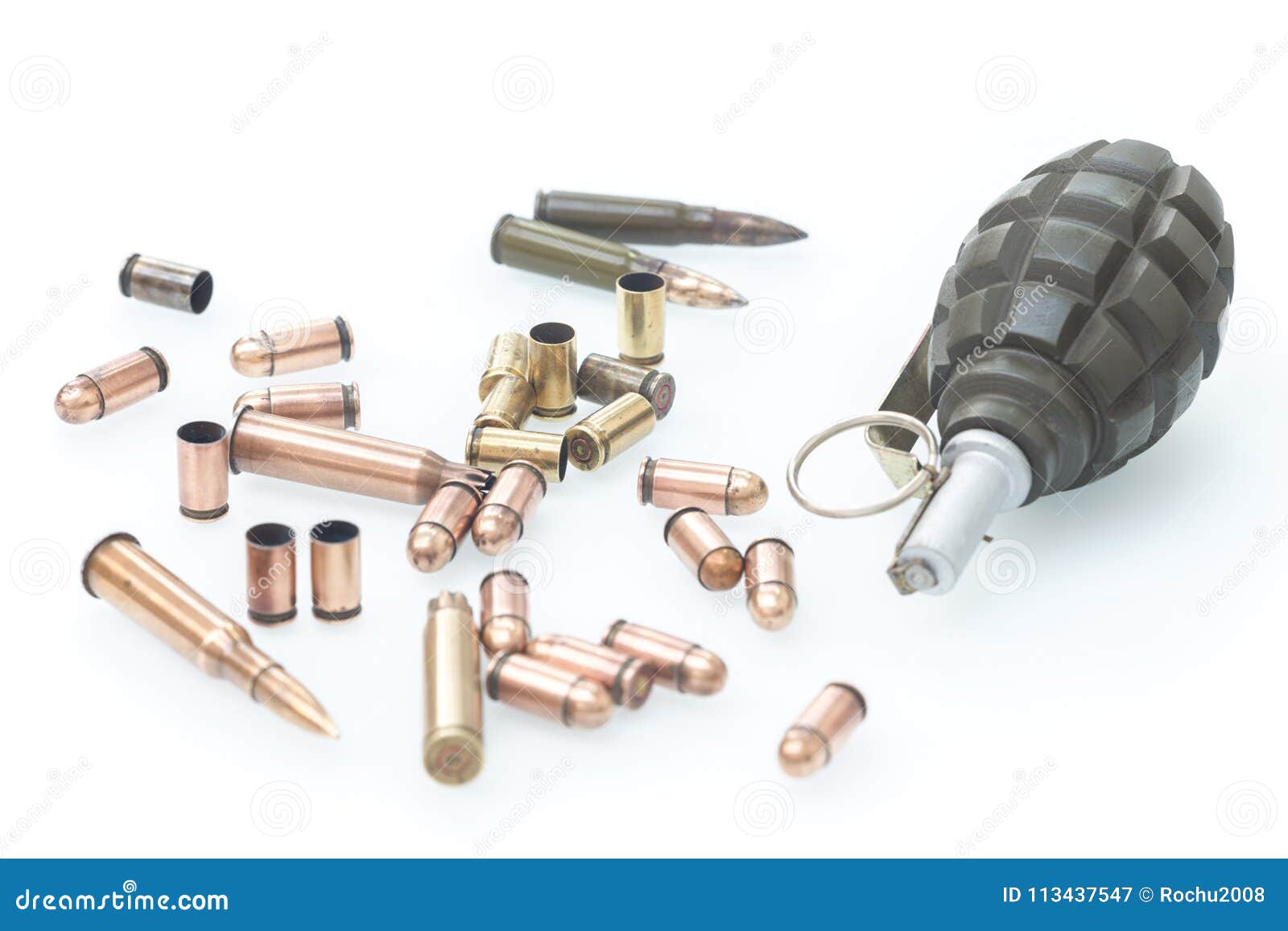 Cartridges and Scales from Various Types of Weapons Stock Image - Image ...