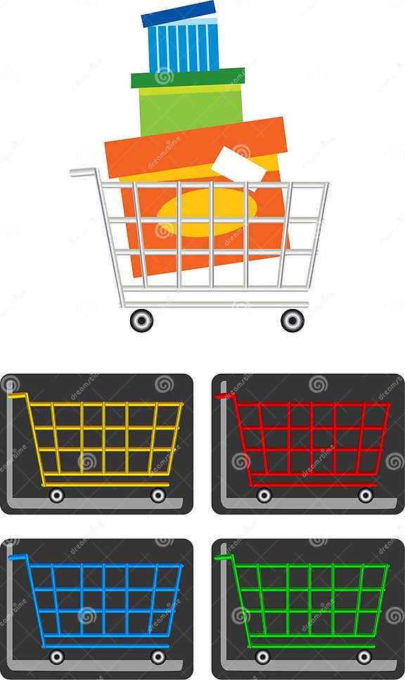 Carts stock vector. Illustration of cartoon, retail, group - 4953713