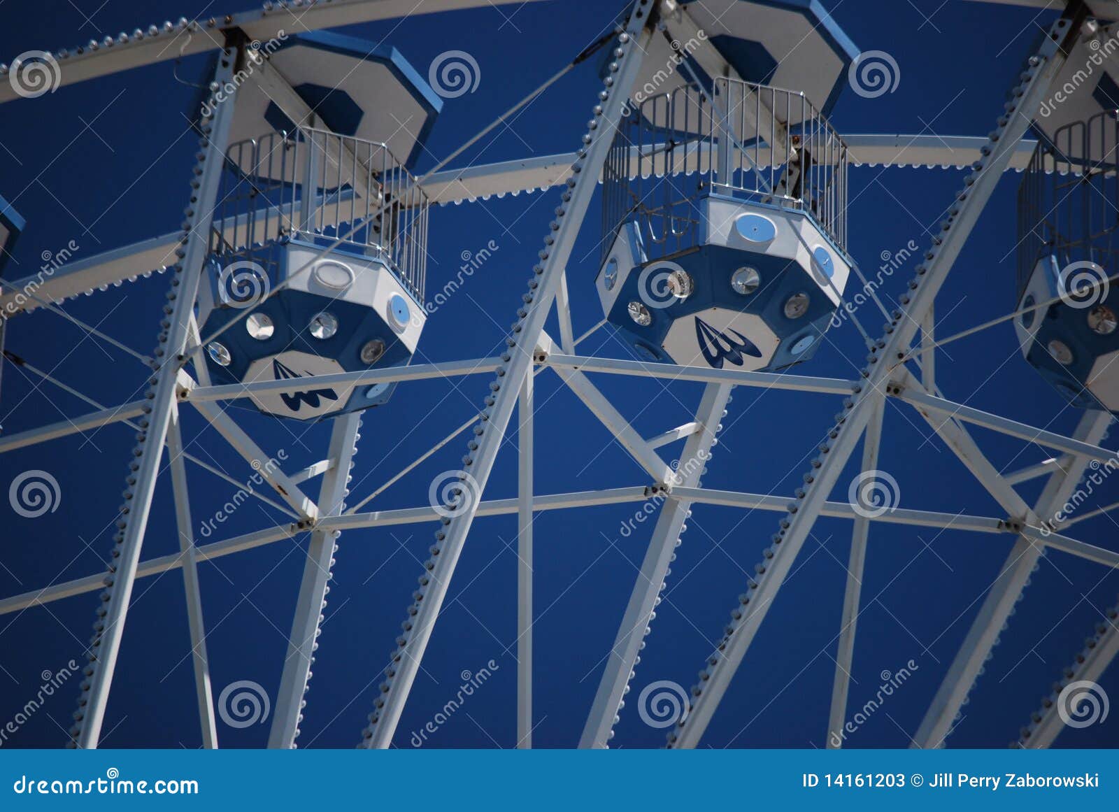 Carts of a Ferris Wheel Up in the Sky Stock Image - Image of ride ...