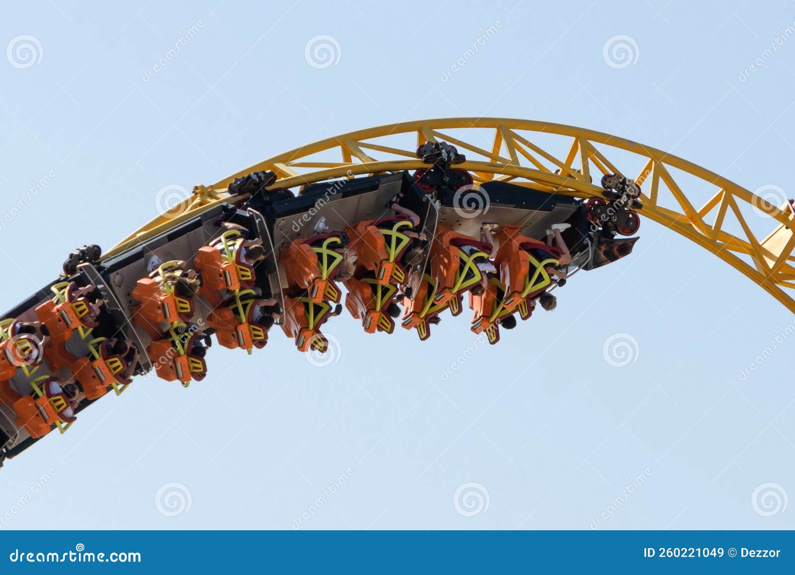 Carts with People Perform a Dead Loop Twisted into a Spiral on Roller ...
