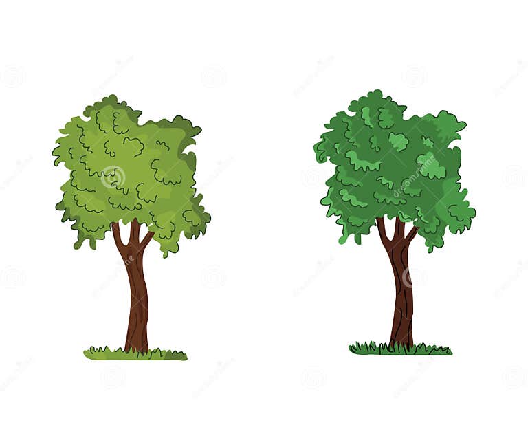 Cartton Style Tree Isolated On White Background Stock Vector Illustration Of Abstract Logo