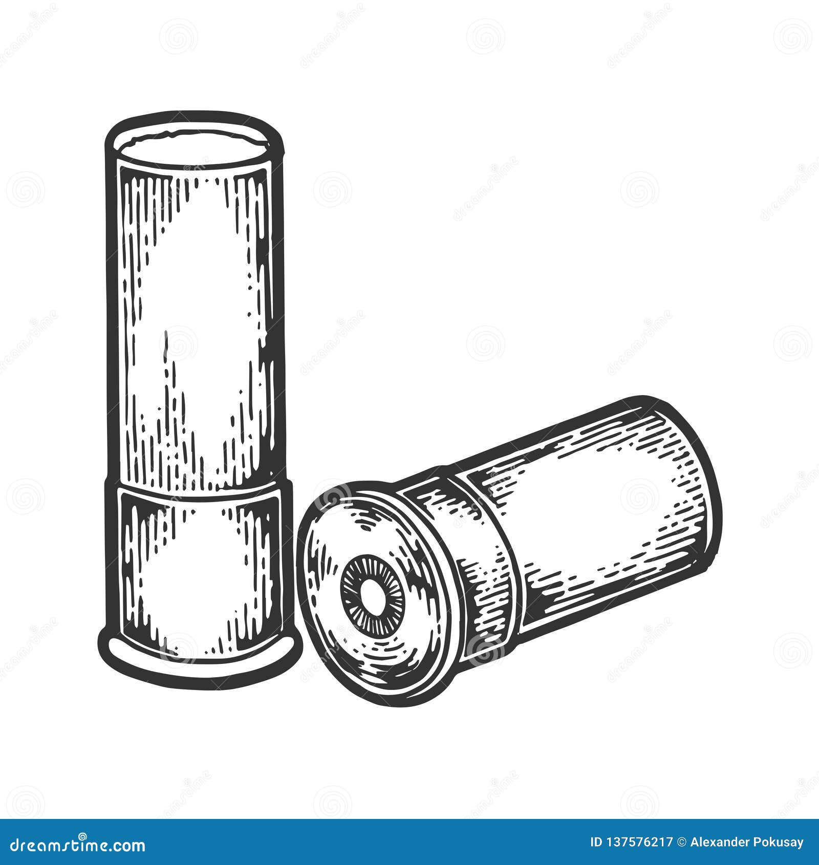 Cartucho De La Escopeta Que Graba El Ejemplo Del Vector Ilustración del ...