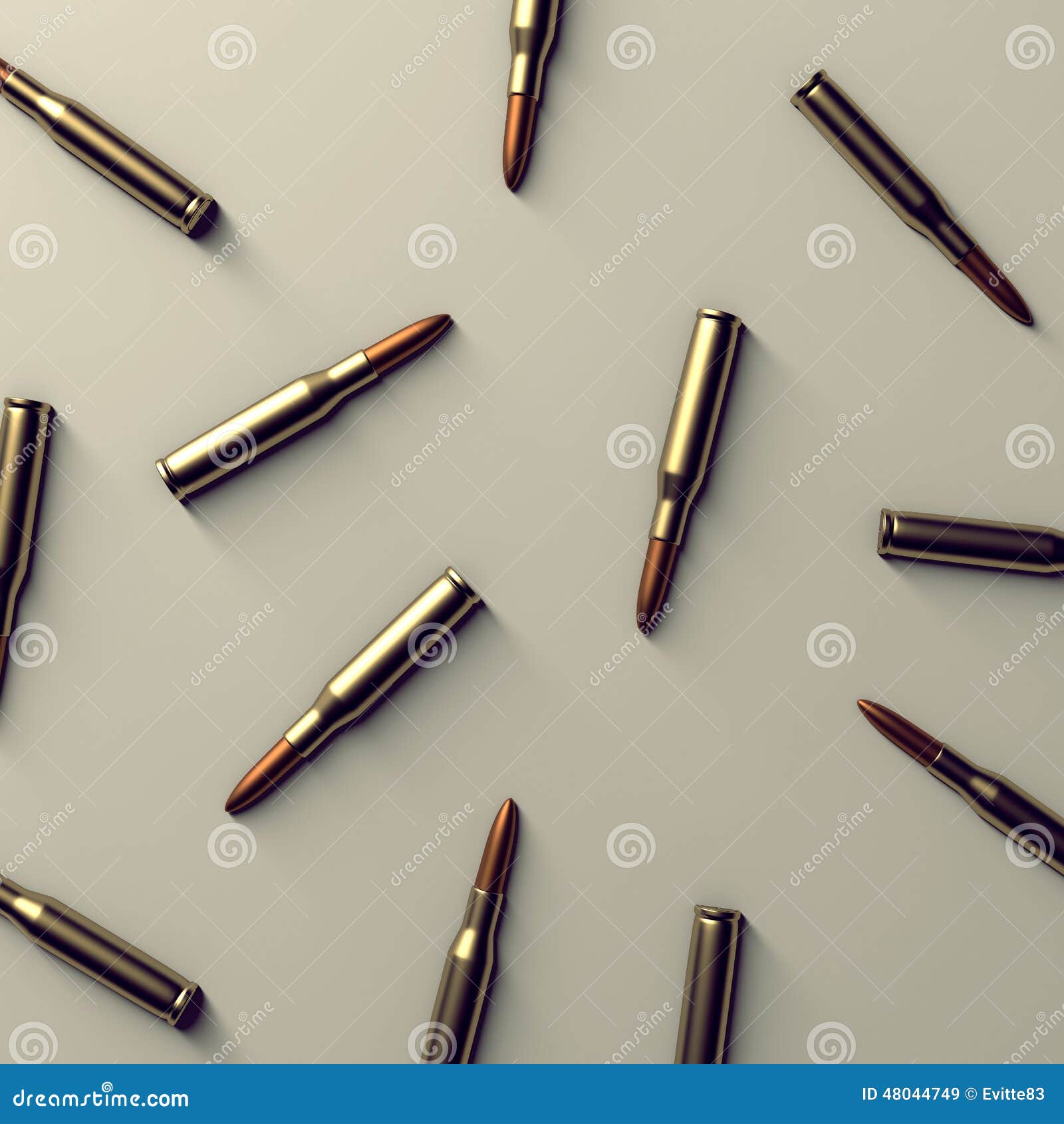 Cartuchos del rifle stock de ilustración. Ilustración de dorado - 48044749