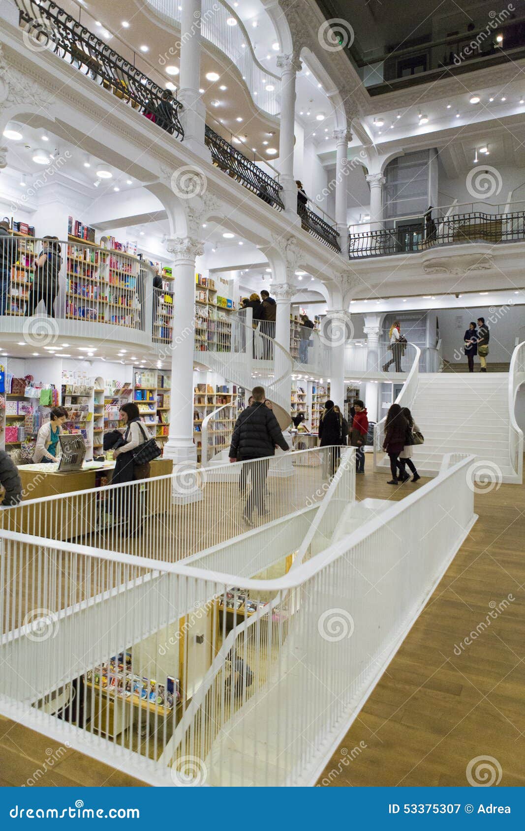 Tourists and Local People Seeking Books in Carturesti Library Editorial ...