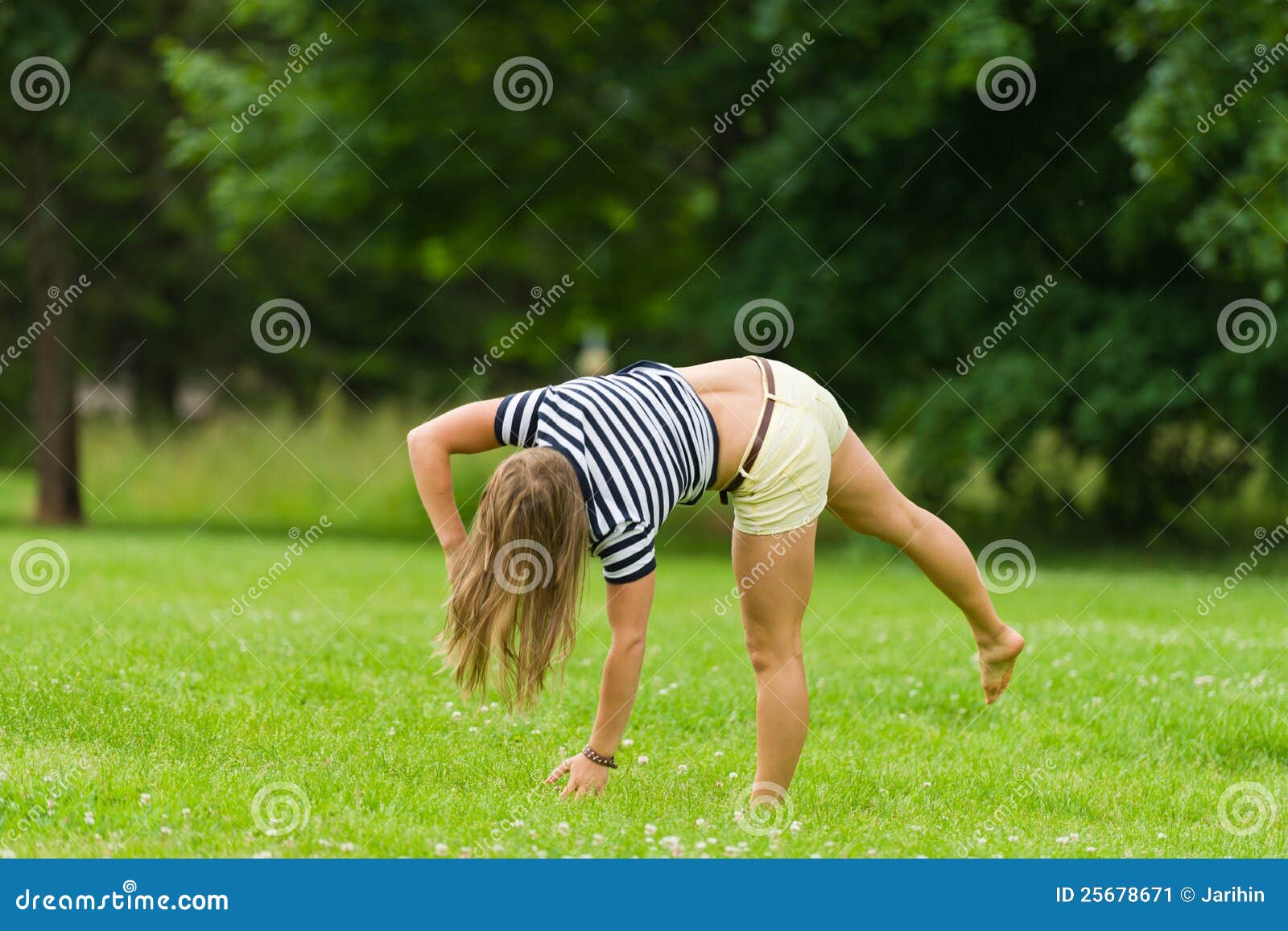 Cartwheel stock image. Image of sport, park, human, girl - 25678671