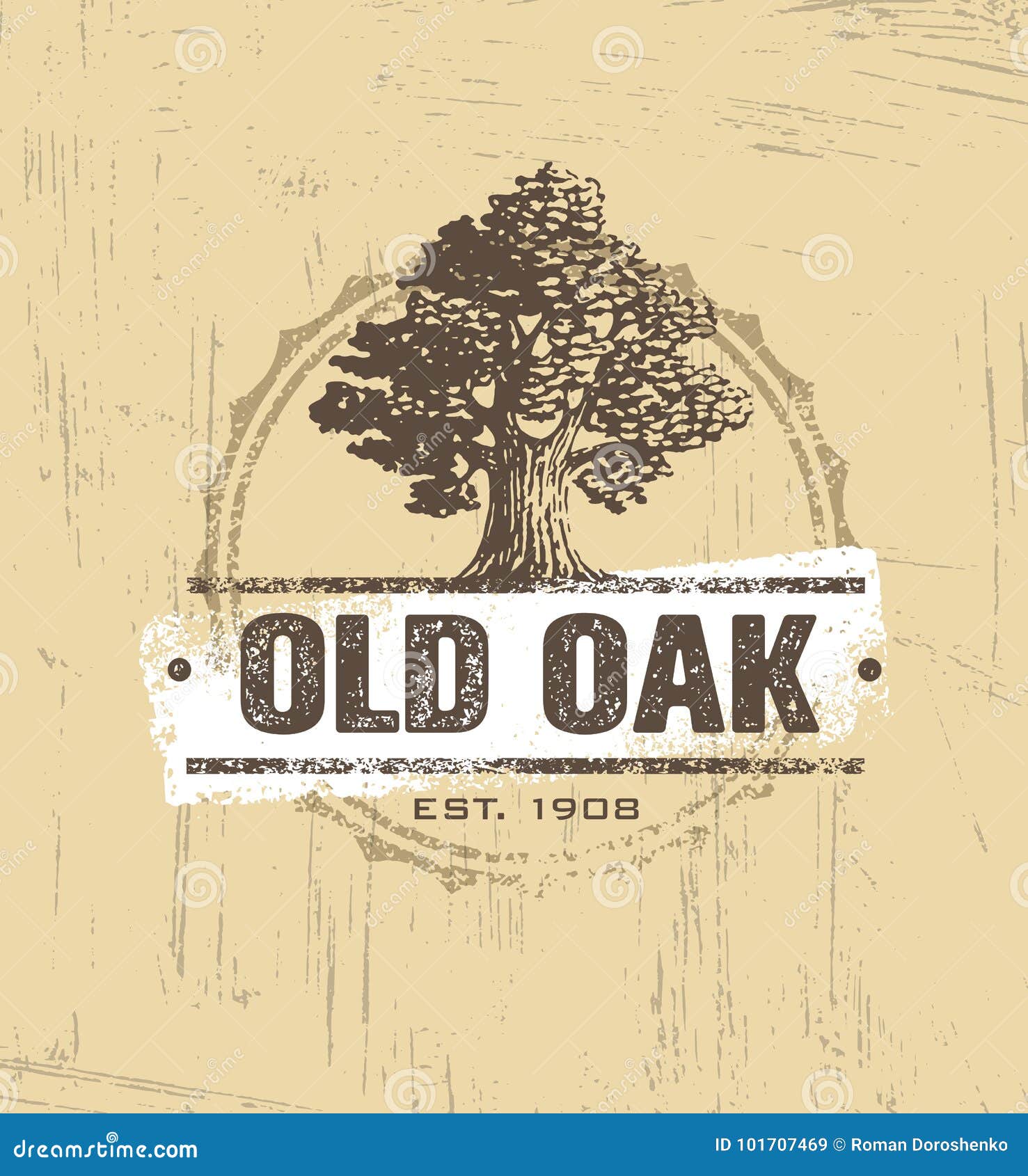 Carvalho Logo Vetora Design Ilustração do Vetor - Ilustração de ...