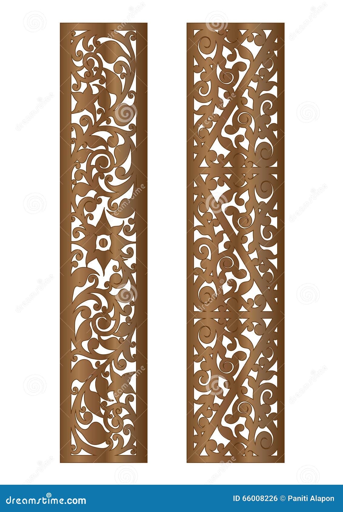 3D Carve Thai Pattern Vector Illustration | CartoonDealer.com #96657168