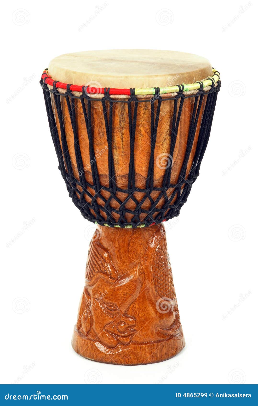 Carved African djembe drum stock image. Image of traditional - 4865299