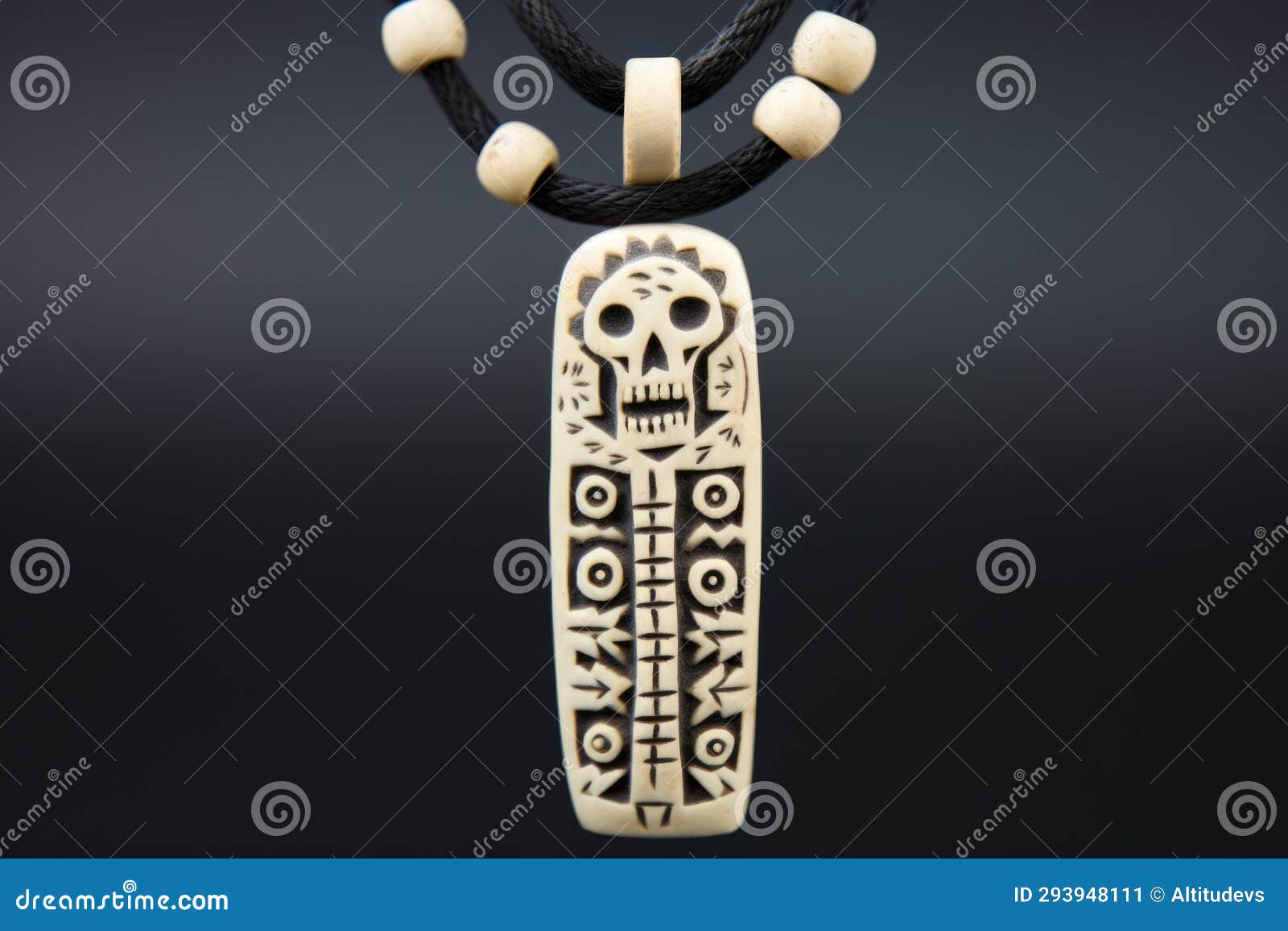 Carved Bone Talisman with Non-canonical Etchings Stock Image - Image of ...