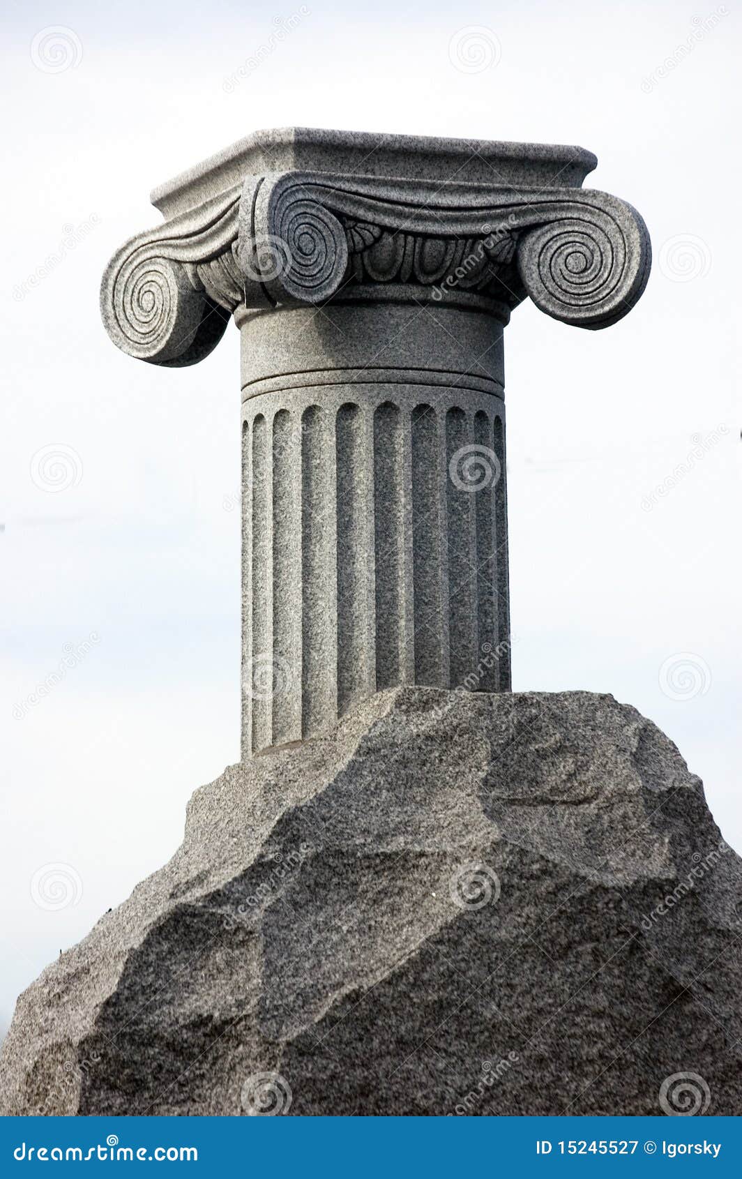 Carved column stock image. Image of column, gray, isolated - 15245527