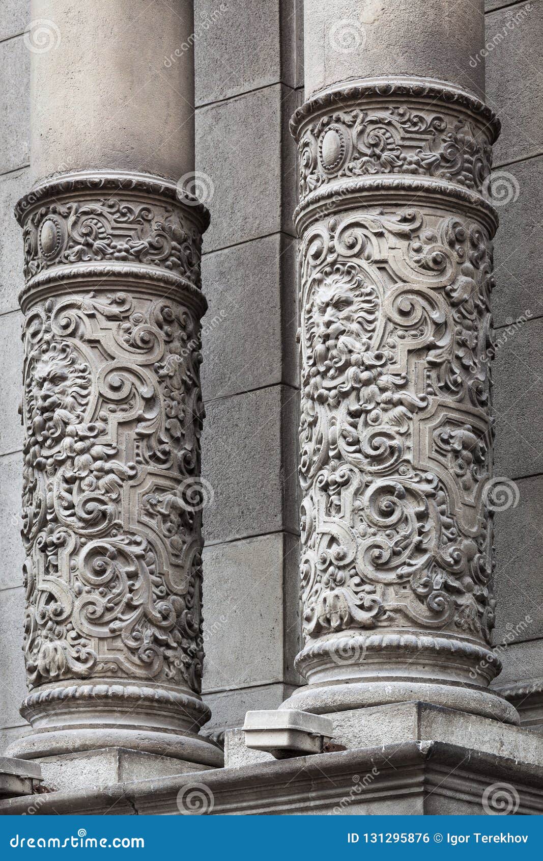Carved columns stock photo. Image of ancient, lima, building - 131295876