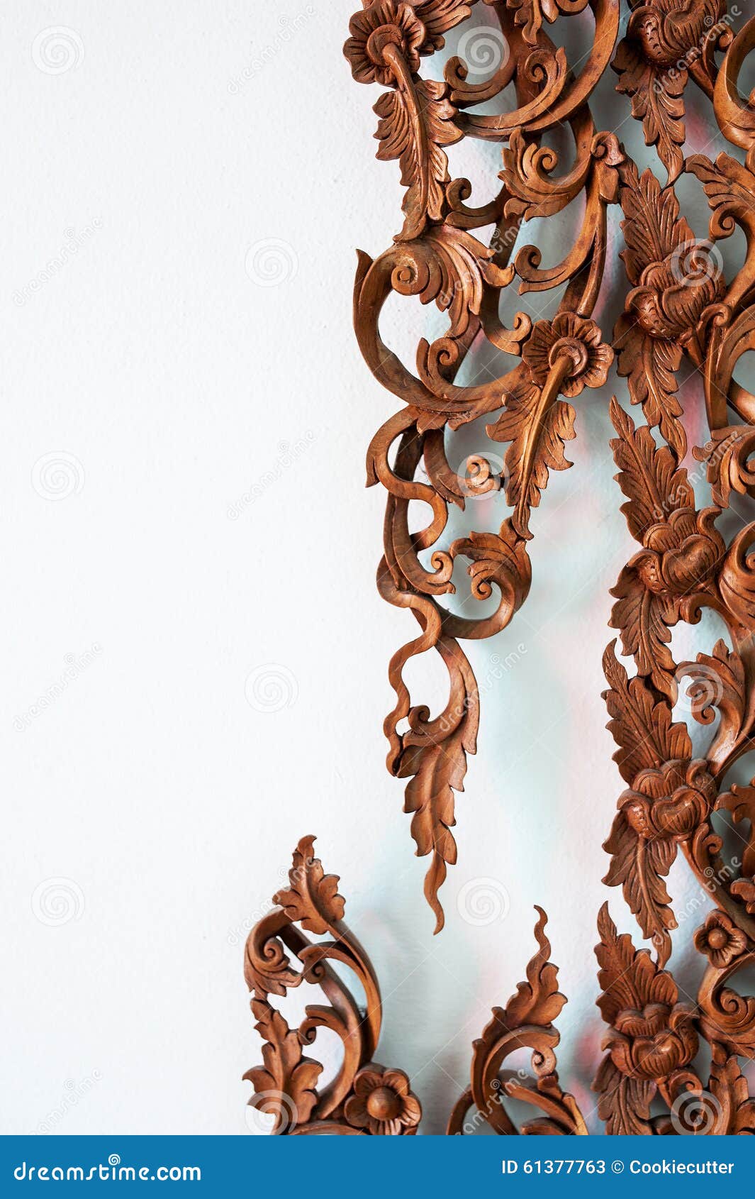 Carved Flower Line Thai with Soft Light Stock Image - Image of temple ...