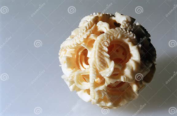 Carved Ivory Ball stock photo. Image of carved, ivory - 1392252