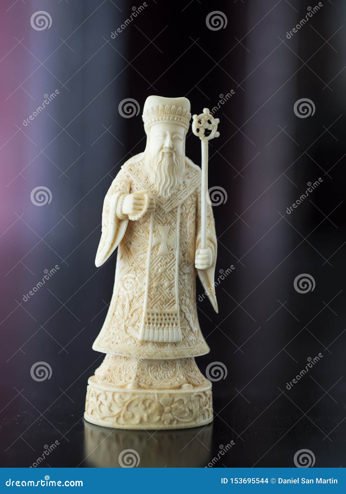 Carved Ivory Chess Pieces. Collection Pieces Stock Photo - Image of ...