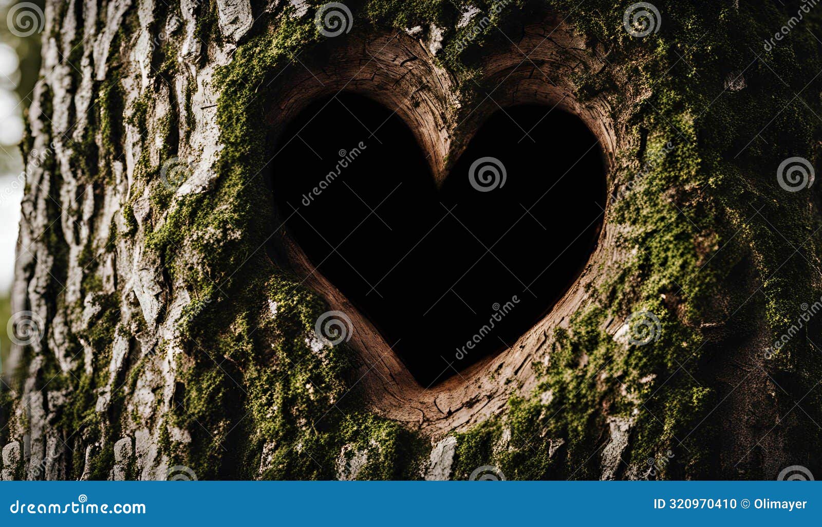 A Carved Love Heart on a Birch Tree Stock Illustration - Illustration ...